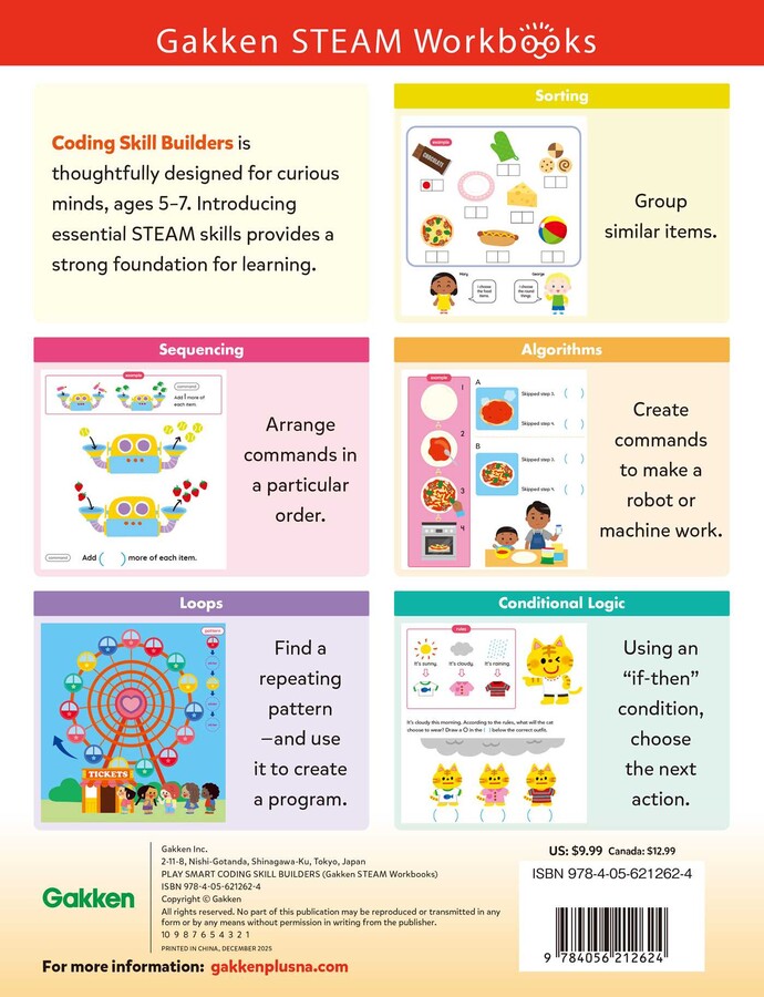 Play Smart Coding Skill Builders | Book by Gakken early childhood ...