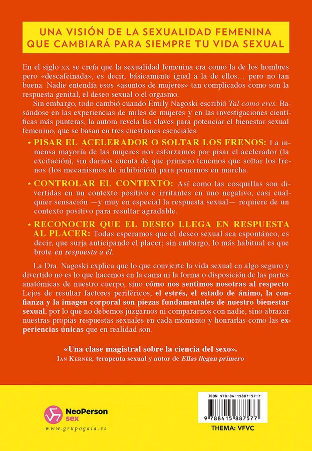 Tal como eres | Book by Emily Nagoski | Official Publisher Page | Simon & Schuster