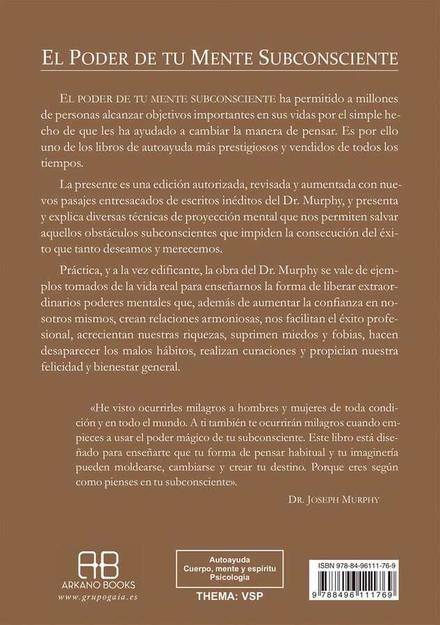 El poder de tu mente subconsciente | Book by Joseph Murphy | Official Publisher Page | Simon ...