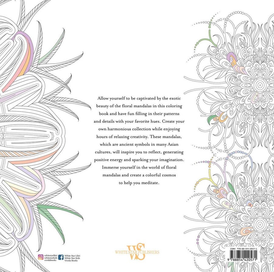 Floral Mandalas Coloring Book | Book by Sara Muzio | Official Publisher ...