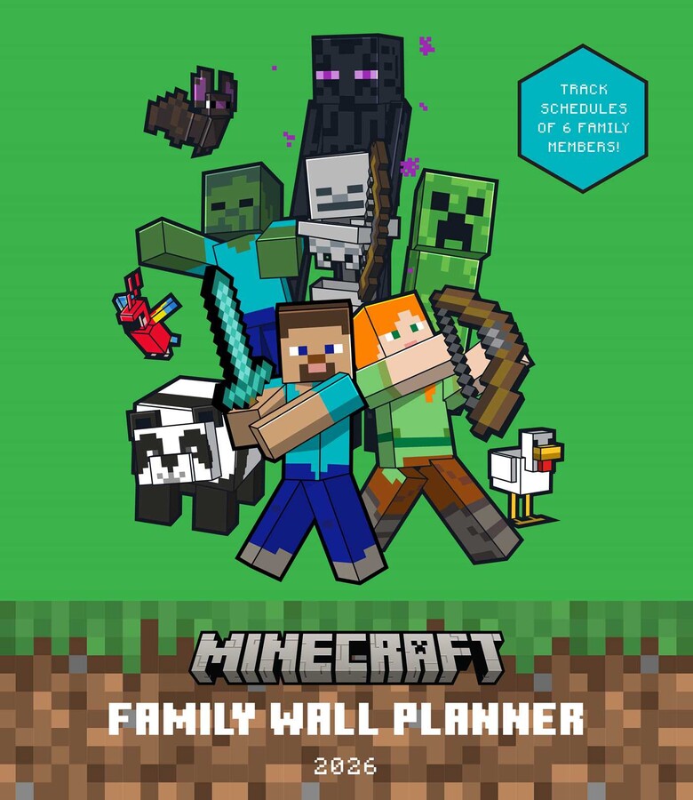 2026 Minecraft Family Wall Planner | Book by Insight Editions ...