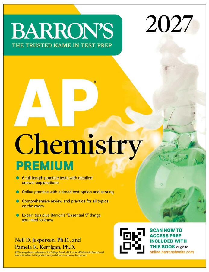 AP Chemistry Premium, 2027: Prep Book with 6 Practice Tests ...