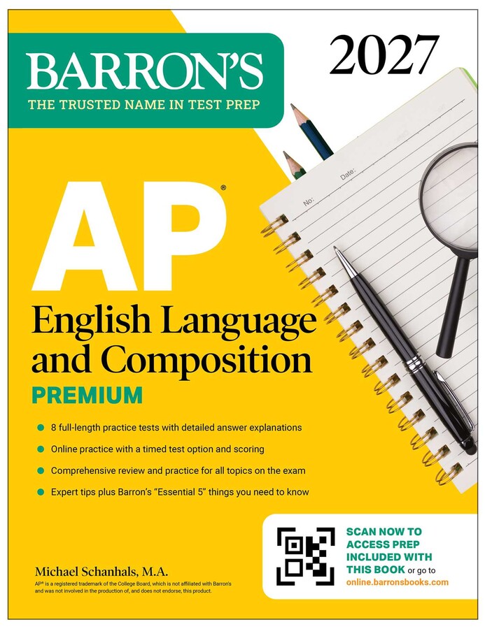 AP English Language and Composition Premium, 2027: Prep Book with 8 ...