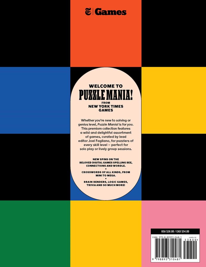 Puzzle Mania! | Book by The New York Times Games, Joel Fagliano ...