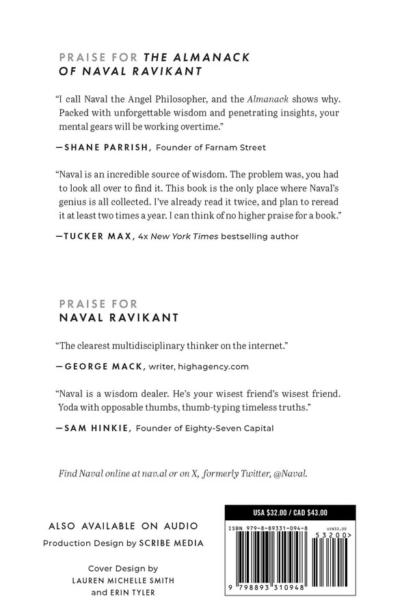 The Almanack of Naval Ravikant | Book by Eric Jorgenson, Tim Ferriss ...