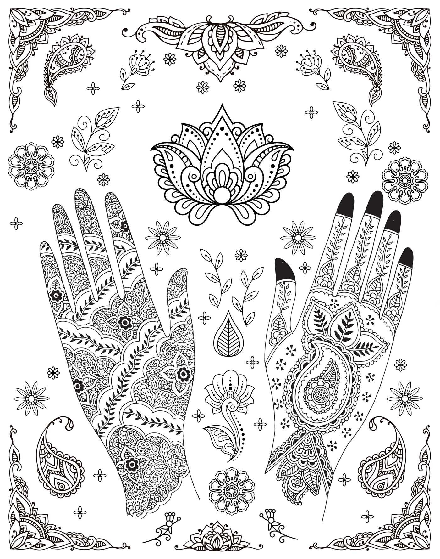 Henna: Coloring Book | Book by Lake Press | Official Publisher Page ...