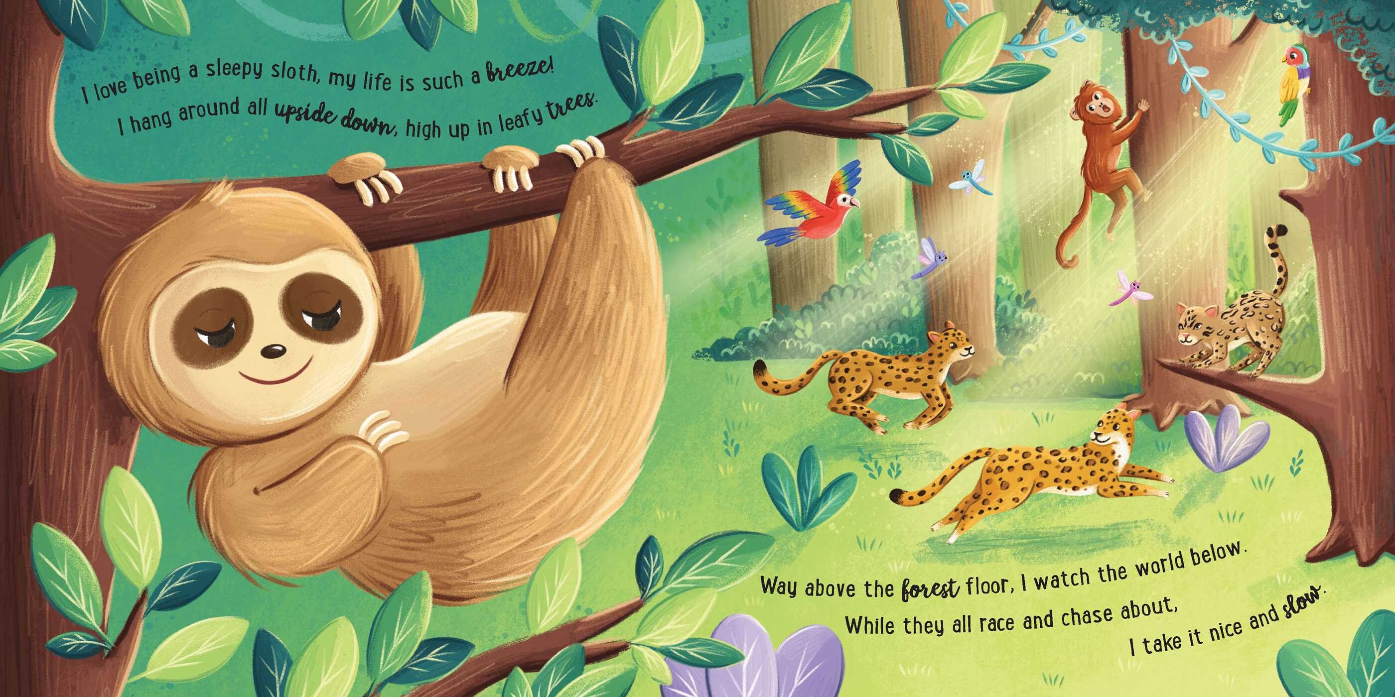 I Love Being a Sloth: Padded Board Book | Book by Em Bruce, Roksana ...