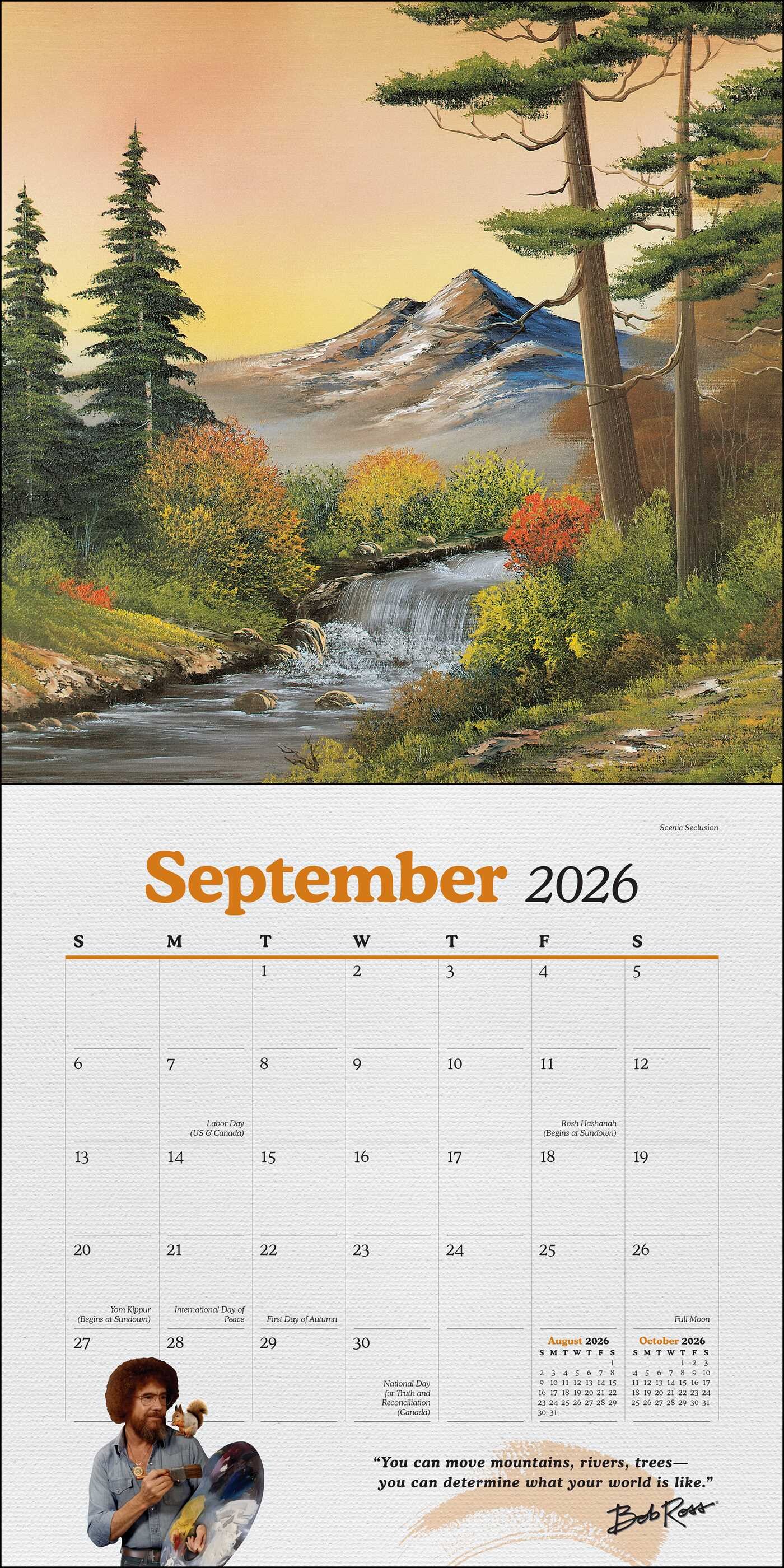 Bob Ross 2026 Wall Calendar (Includes Full-Color Poster) - Book Summary ...