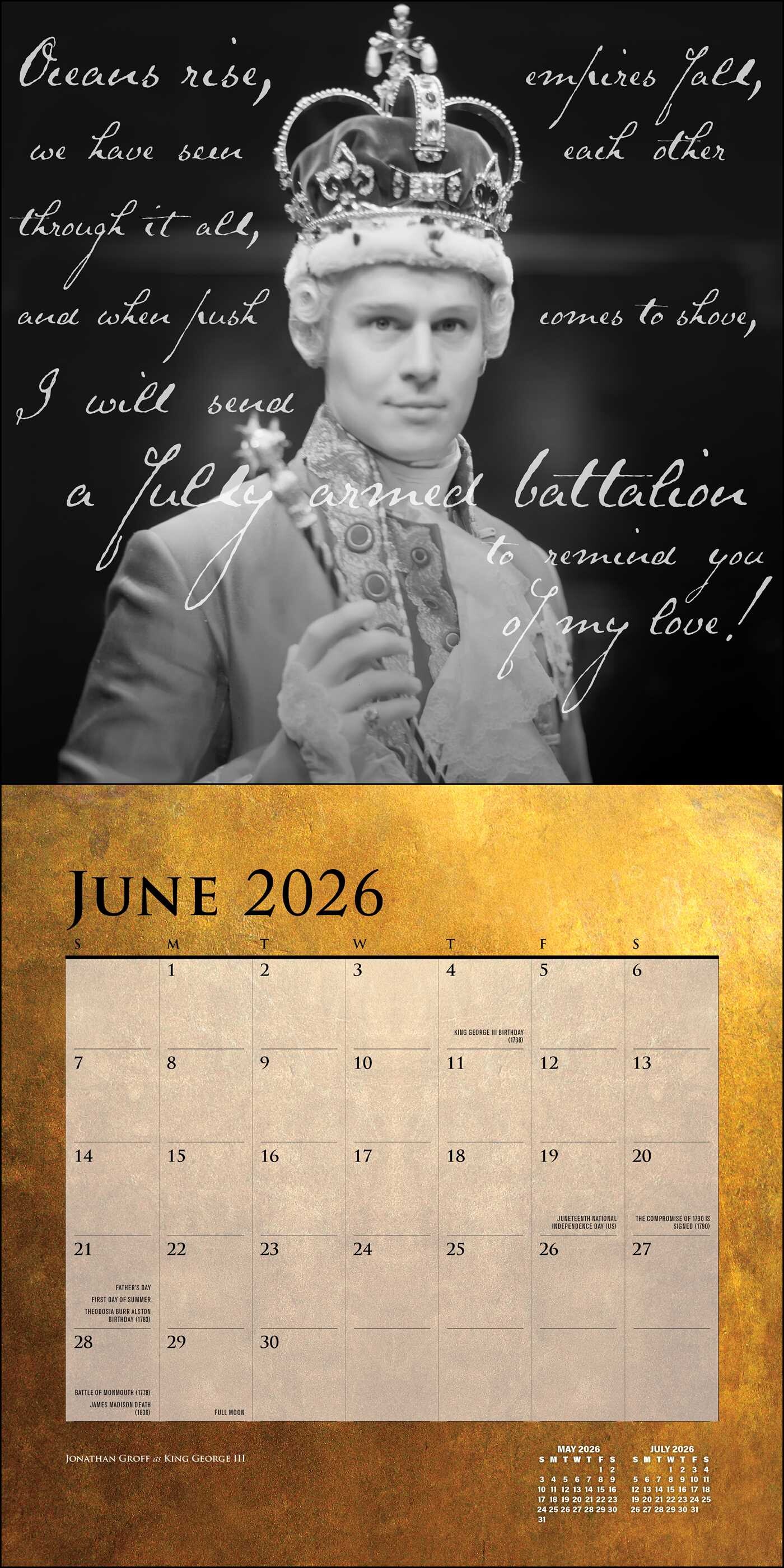 Hamilton 2026 Wall Calendar - Book Summary & Video | Official Publisher Page | Simon & Schuster