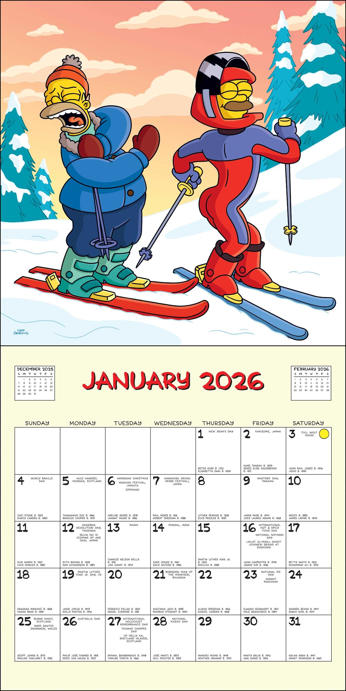 The Simpsons 2026 Wall Calendar - Book Summary & Video | Official ...