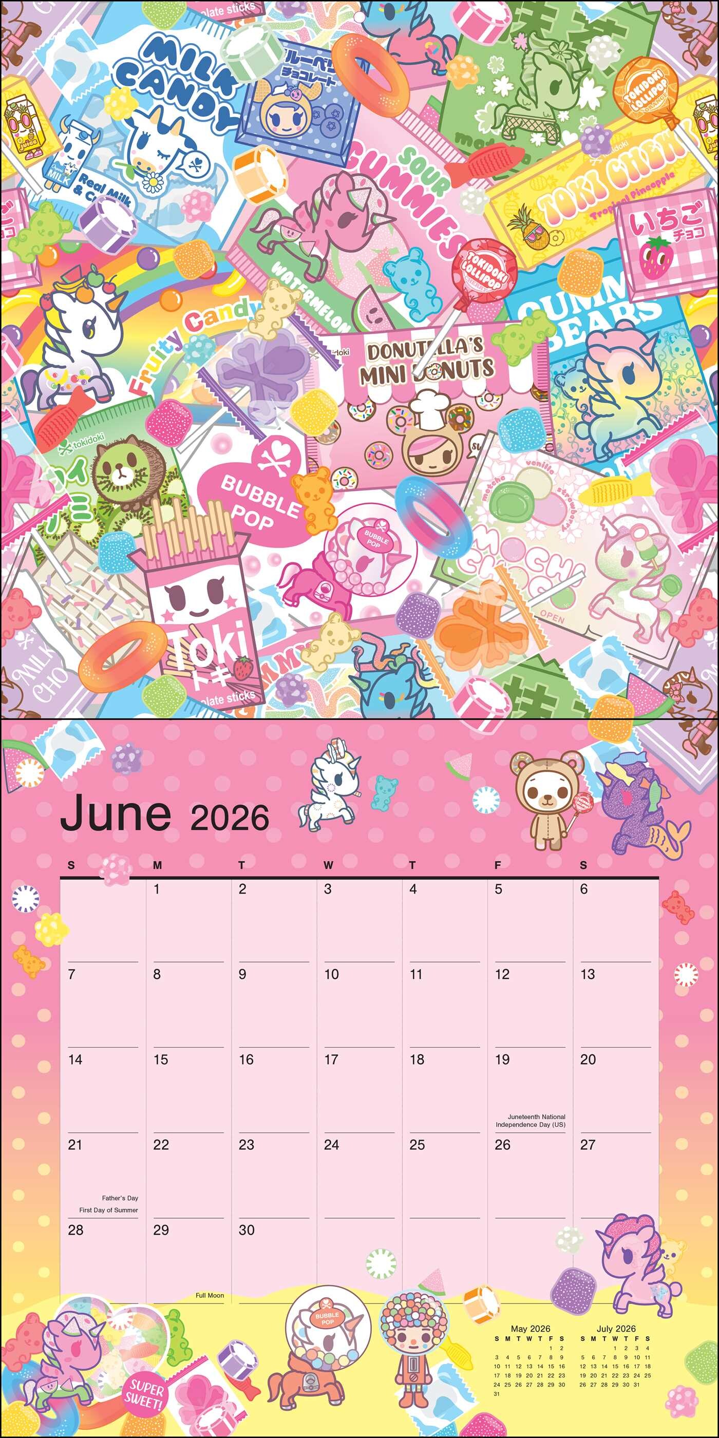 tokidoki 2026 Wall Calendar (Includes Stickers) - Book Summary & Video ...