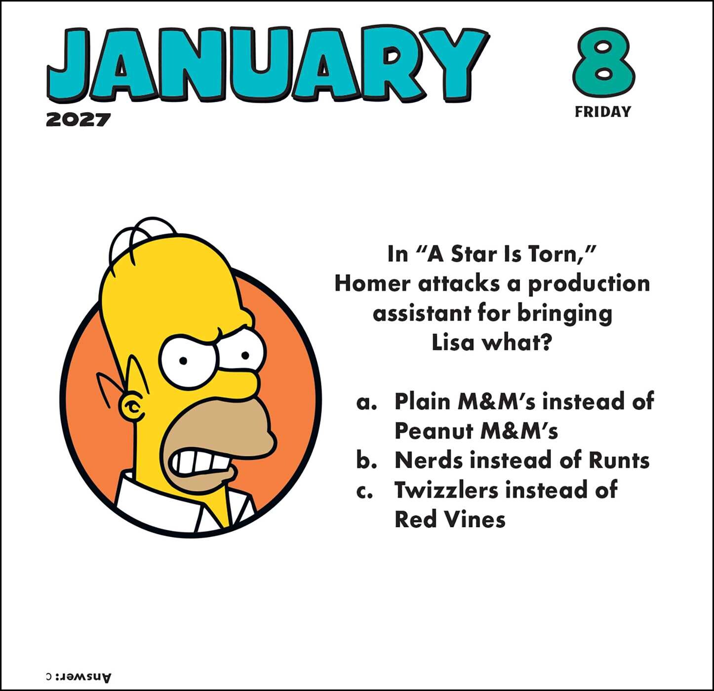 The Simpsons 2027 Day-to-Day Calendar - Book Summary & Video | Official ...