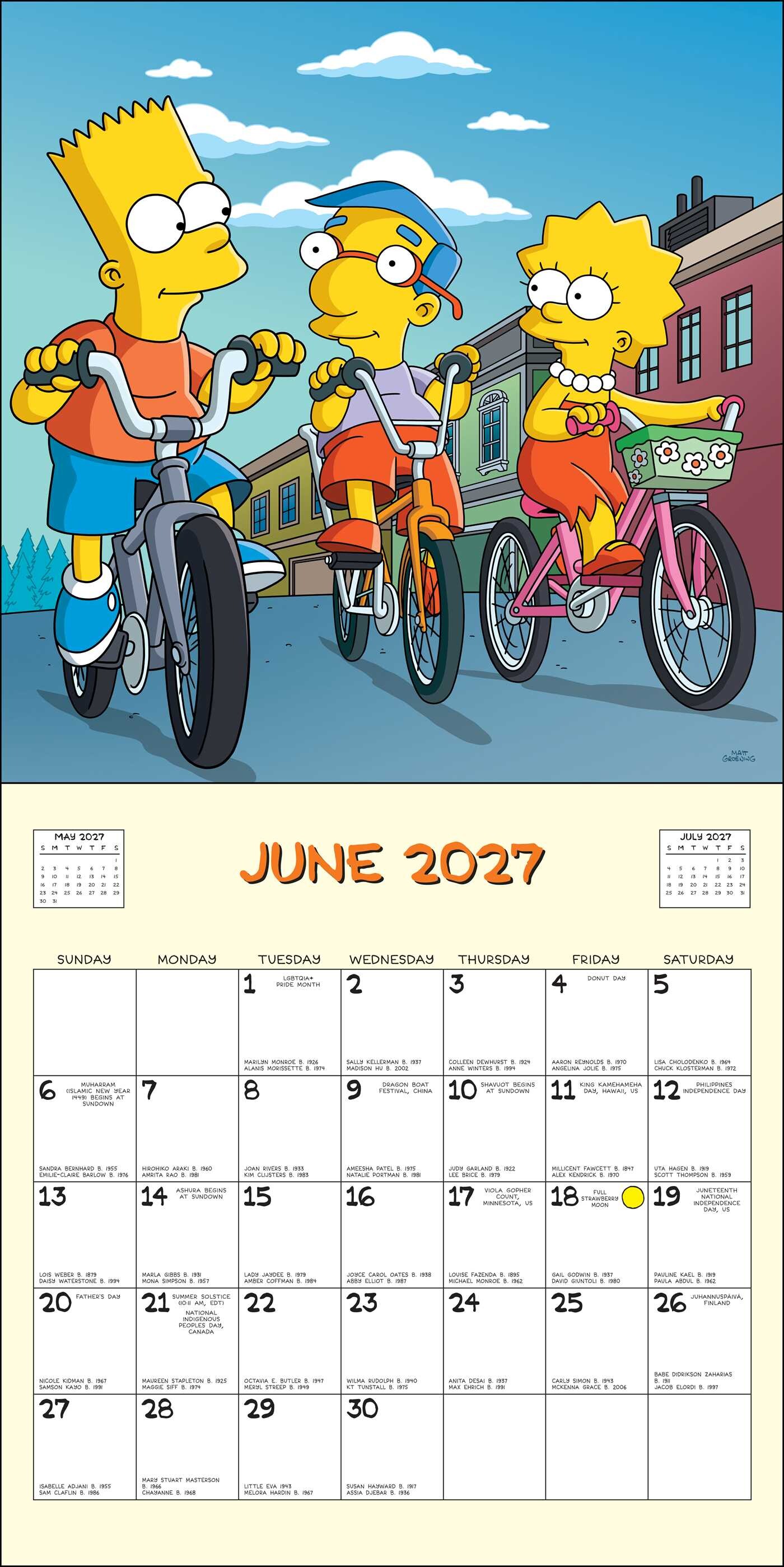 The Simpsons 2027 Wall Calendar - Book Summary & Video | Official ...