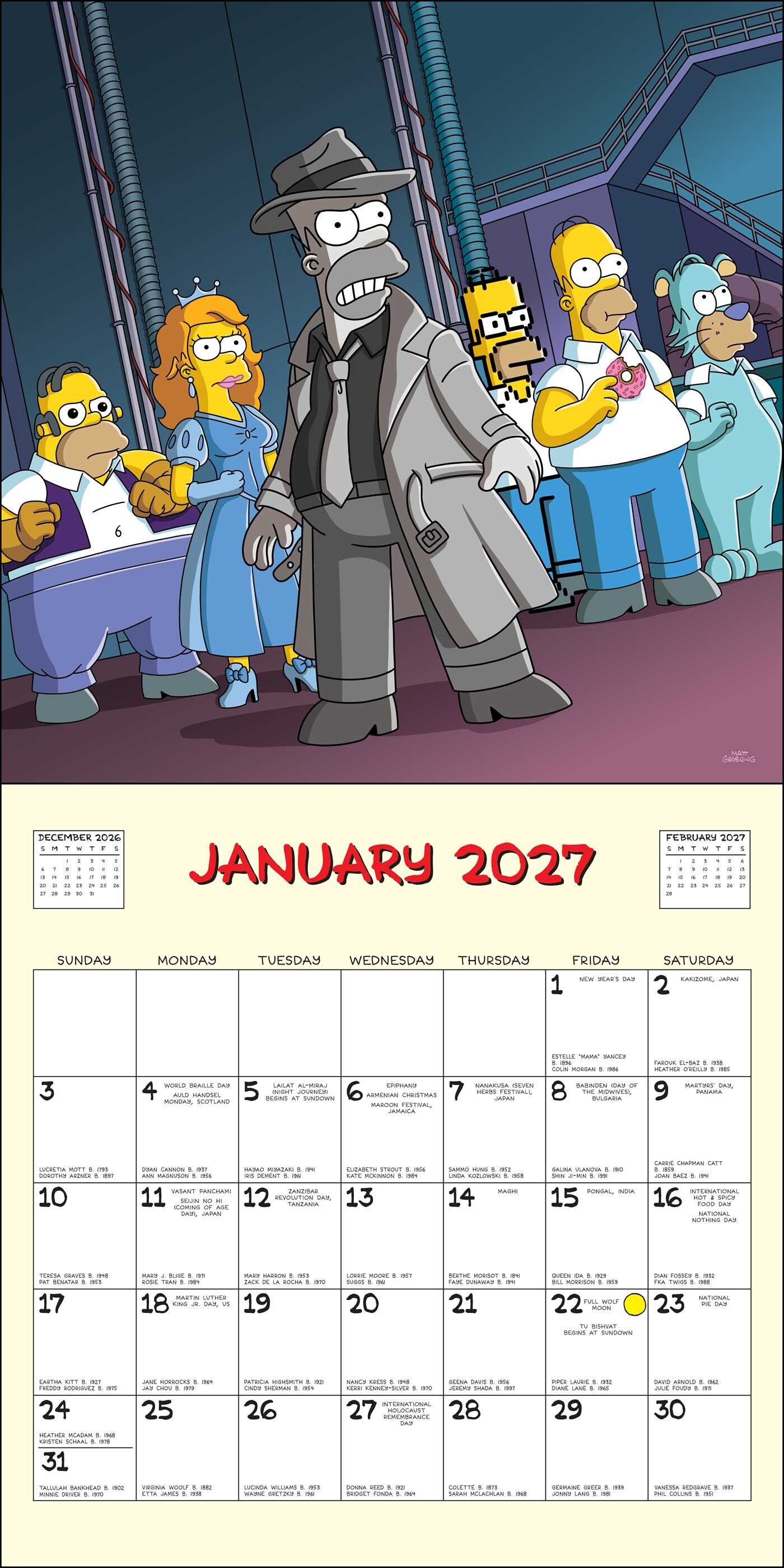 The Simpsons 2027 Wall Calendar - Book Summary & Video | Official ...
