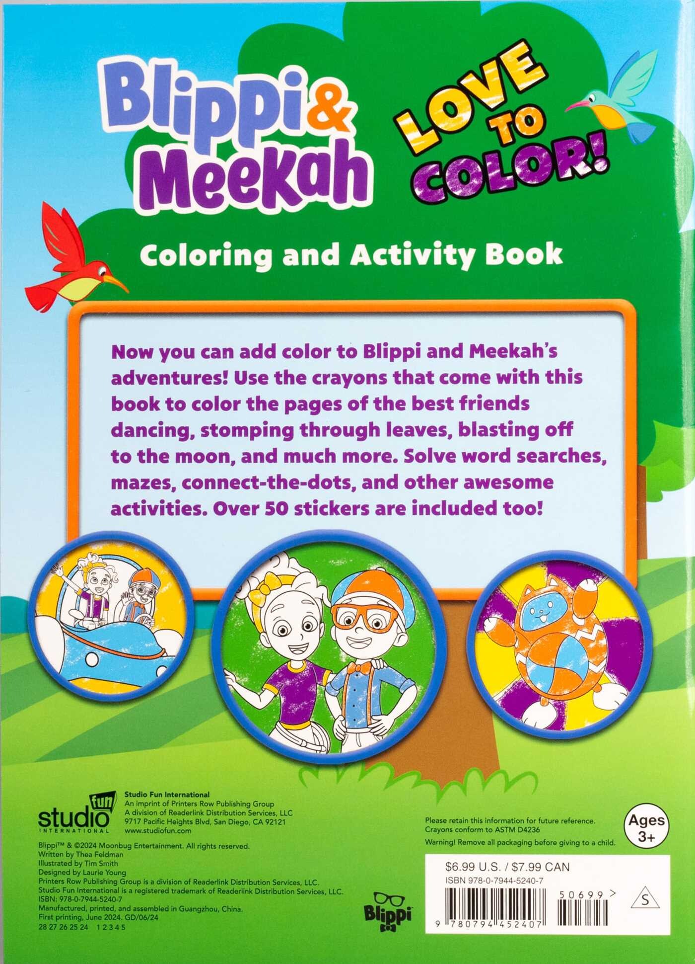 Blippi: Blippi and Meekah Love to Color! | Book by Editors of Studio ...