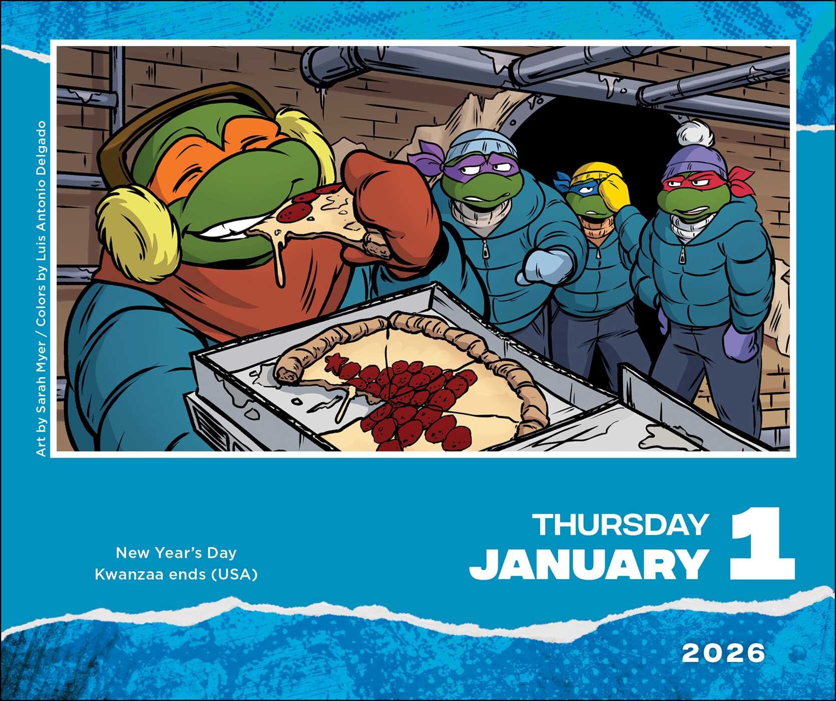 Teenage Mutant Ninja Turtles Comic Art 2026 Day-to-Day Calendar - Book ...