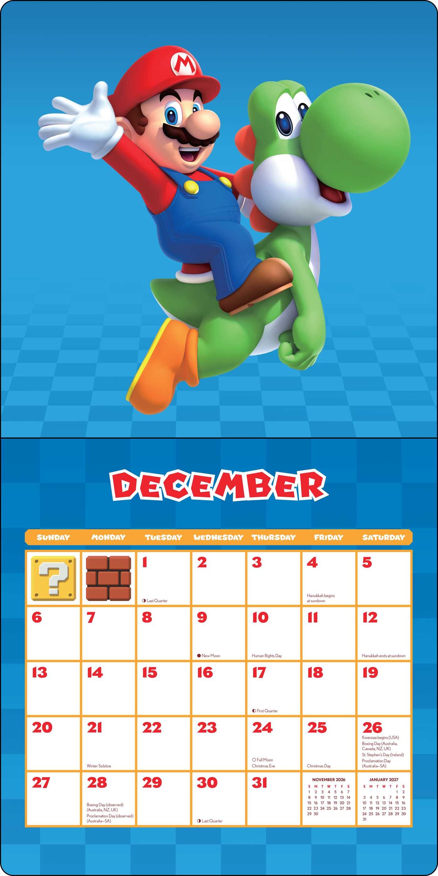Super Mario 2026 Wall Calendar - Book Summary & Video | Official ...