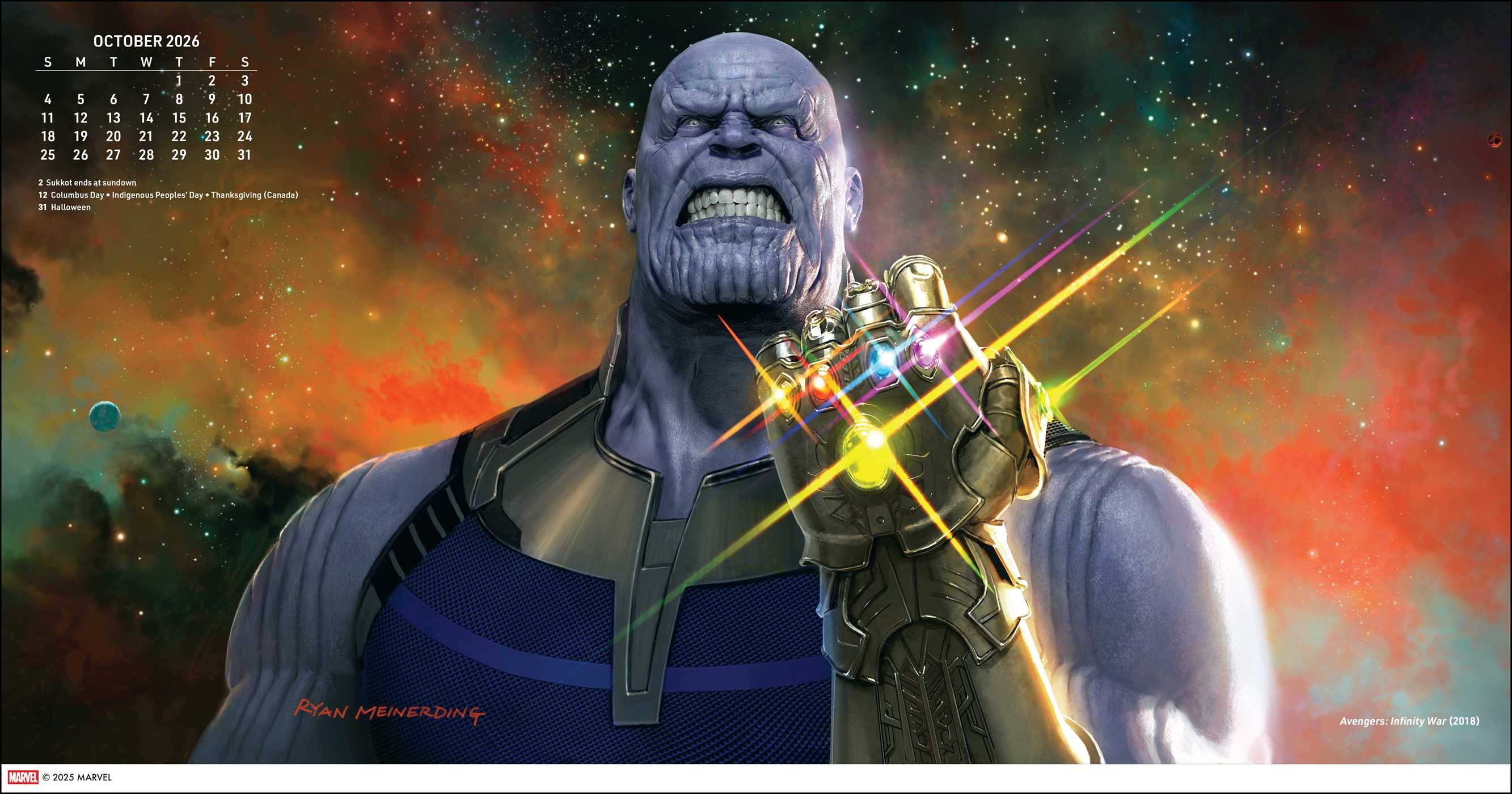 Marvel Studios: The Art of Ryan Meinerding 2026 Cinematic Wall Calendar ...
