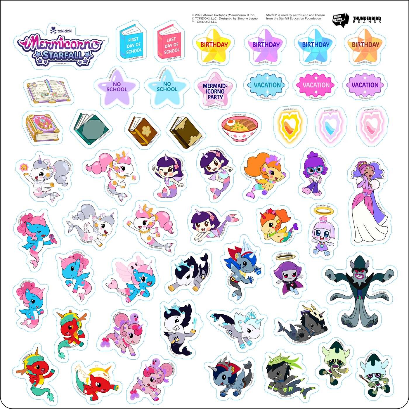 Mermicorno: Starfall 2026 Wall Calendar with 50 Bonus Stickers - Book ...