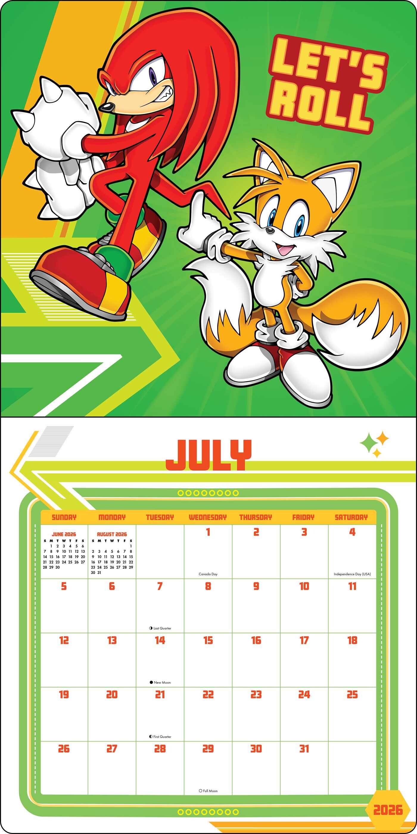 Sonic the Hedgehog 2026 Wall Calendar - Book Summary & Video | Official ...