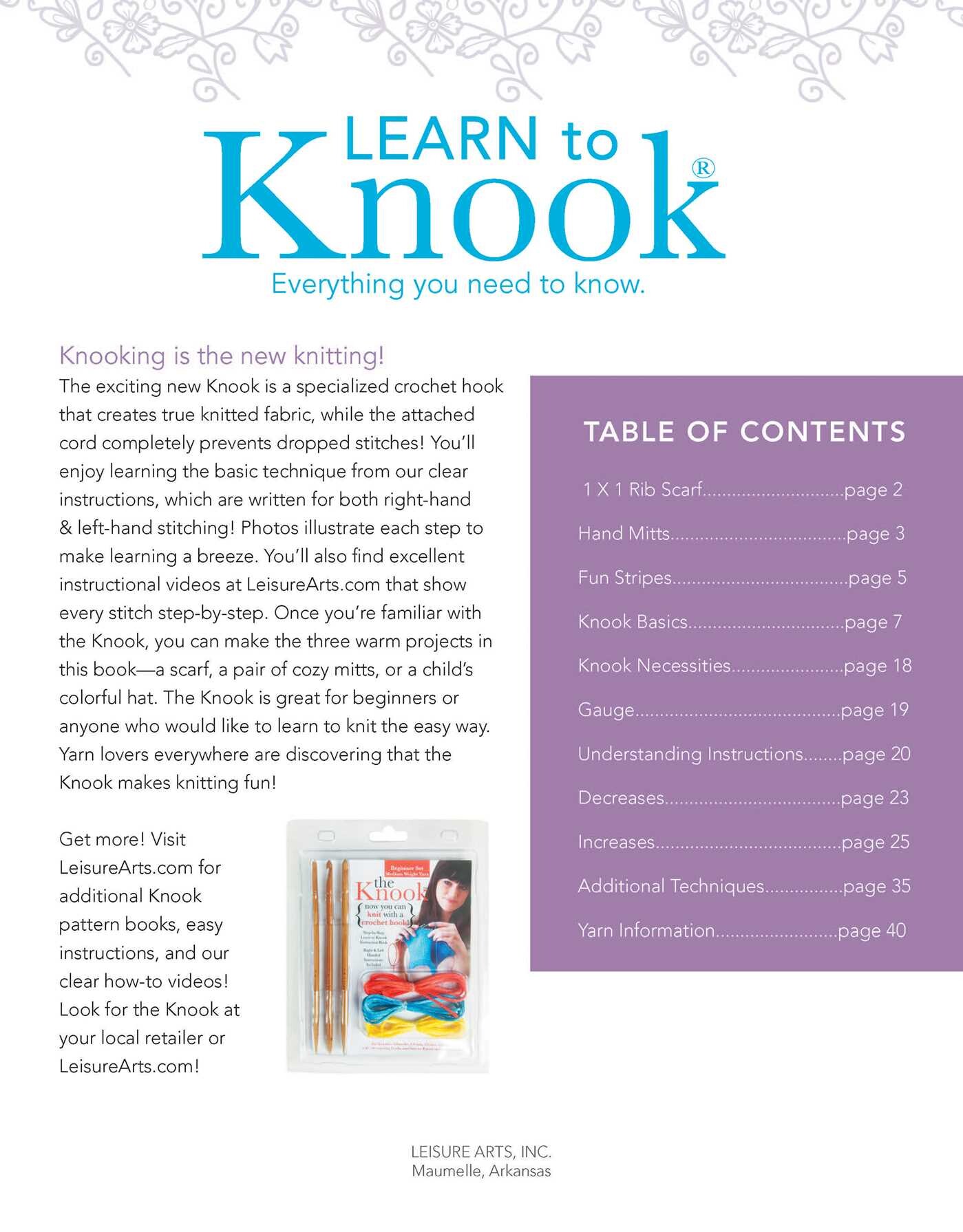 Learn to Knook | Book by Leisure Arts | Official Publisher Page | Simon ...