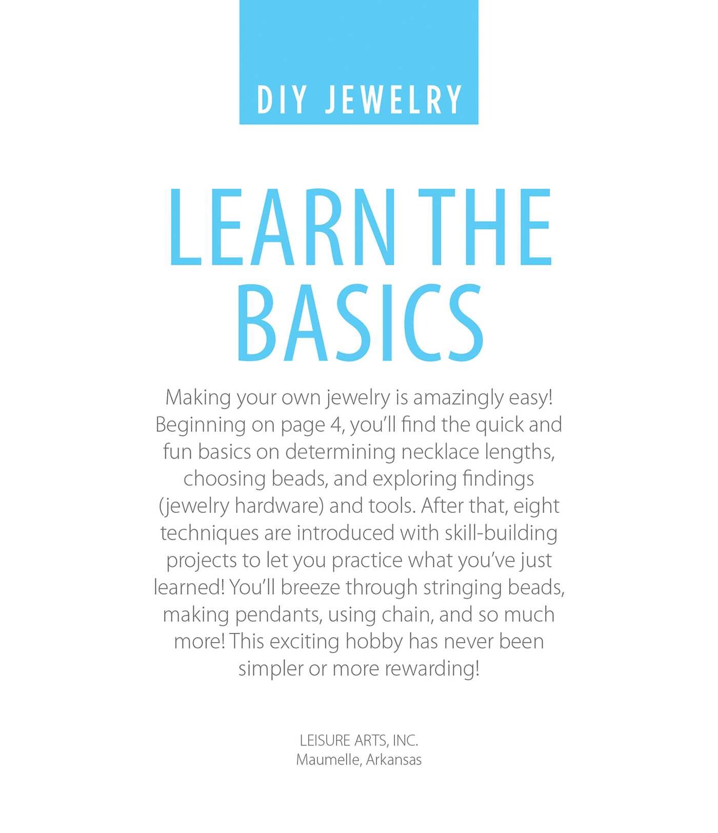 DIY Jewelry Learn the Basics | Book by Leisure Arts | Official ...