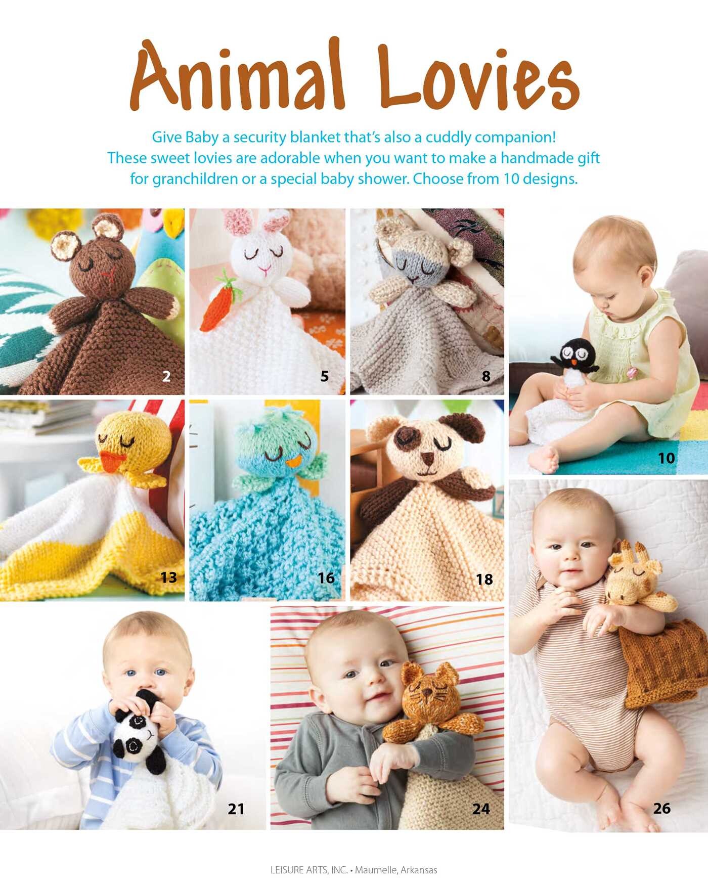 Animal Lovies—Huggable Blanket Buddies Make Adorable Gifts!; Bonus ...