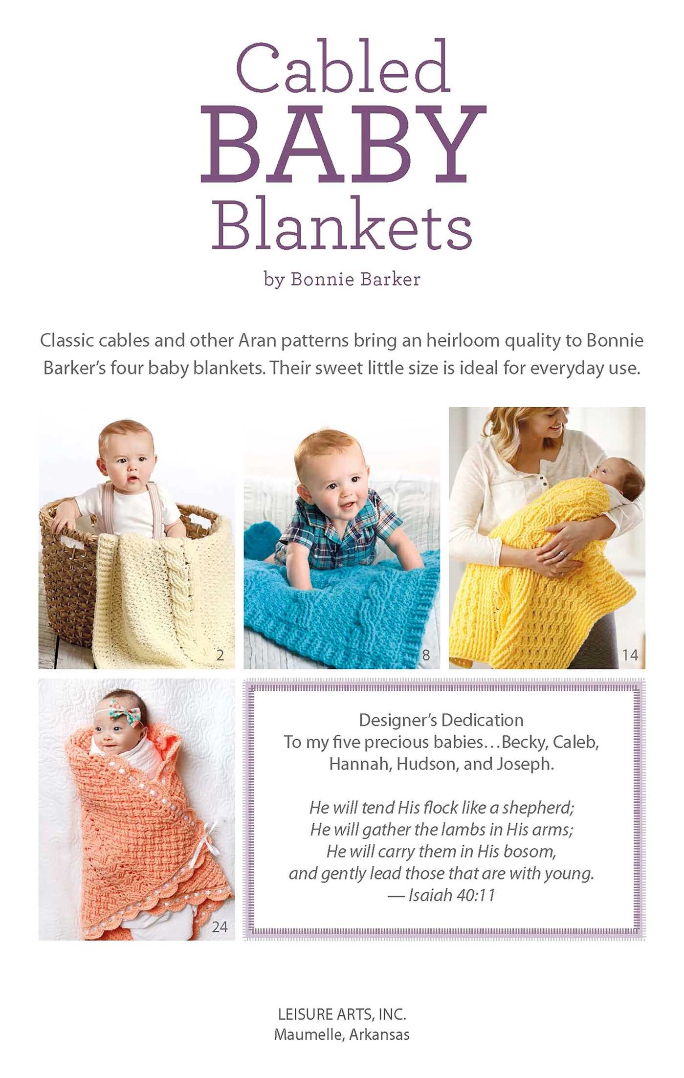Cabled Baby Blankets | Book by Leisure Arts | Official Publisher Page ...