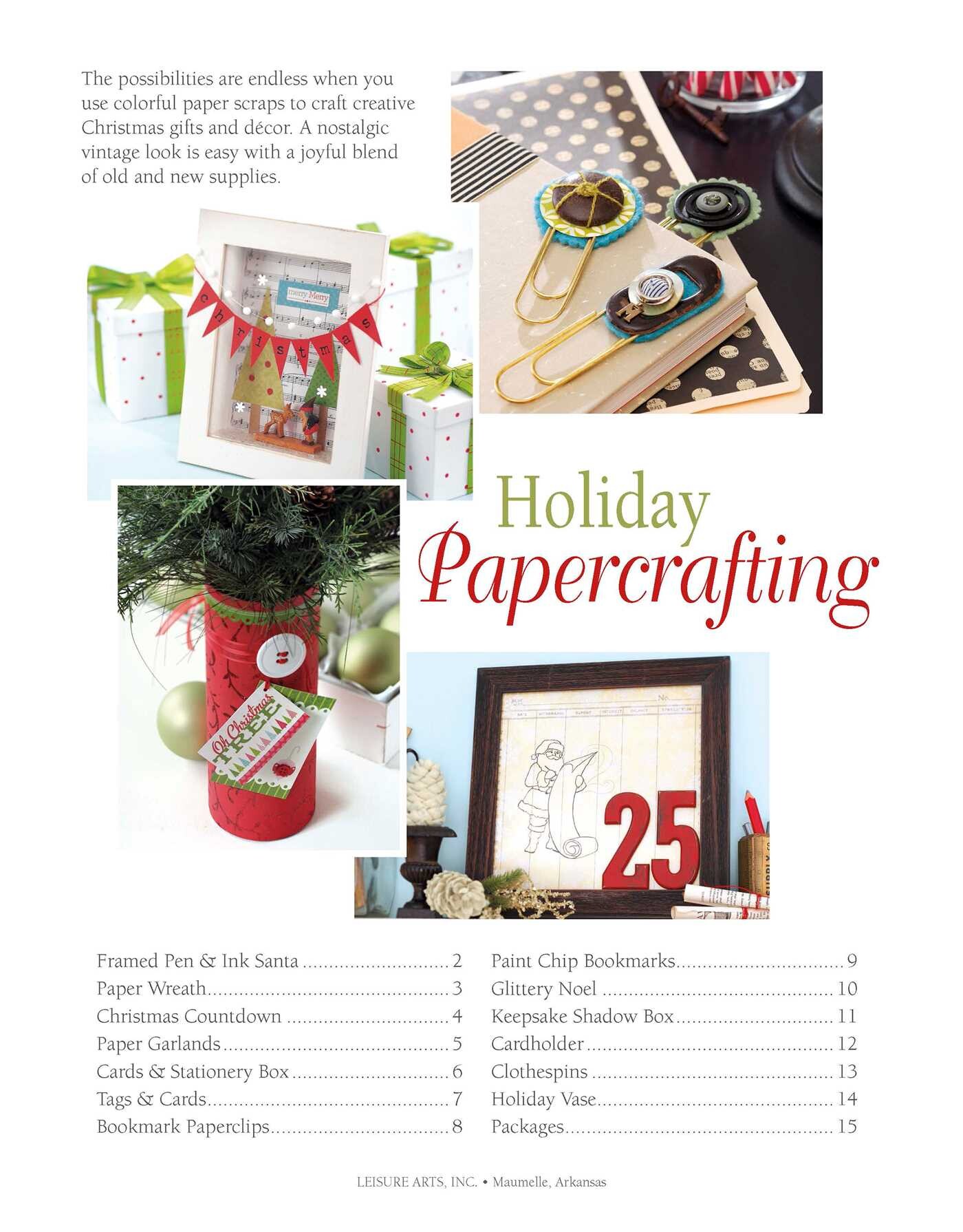 Holiday Papercrafting | Book by Leisure Arts | Official Publisher Page ...
