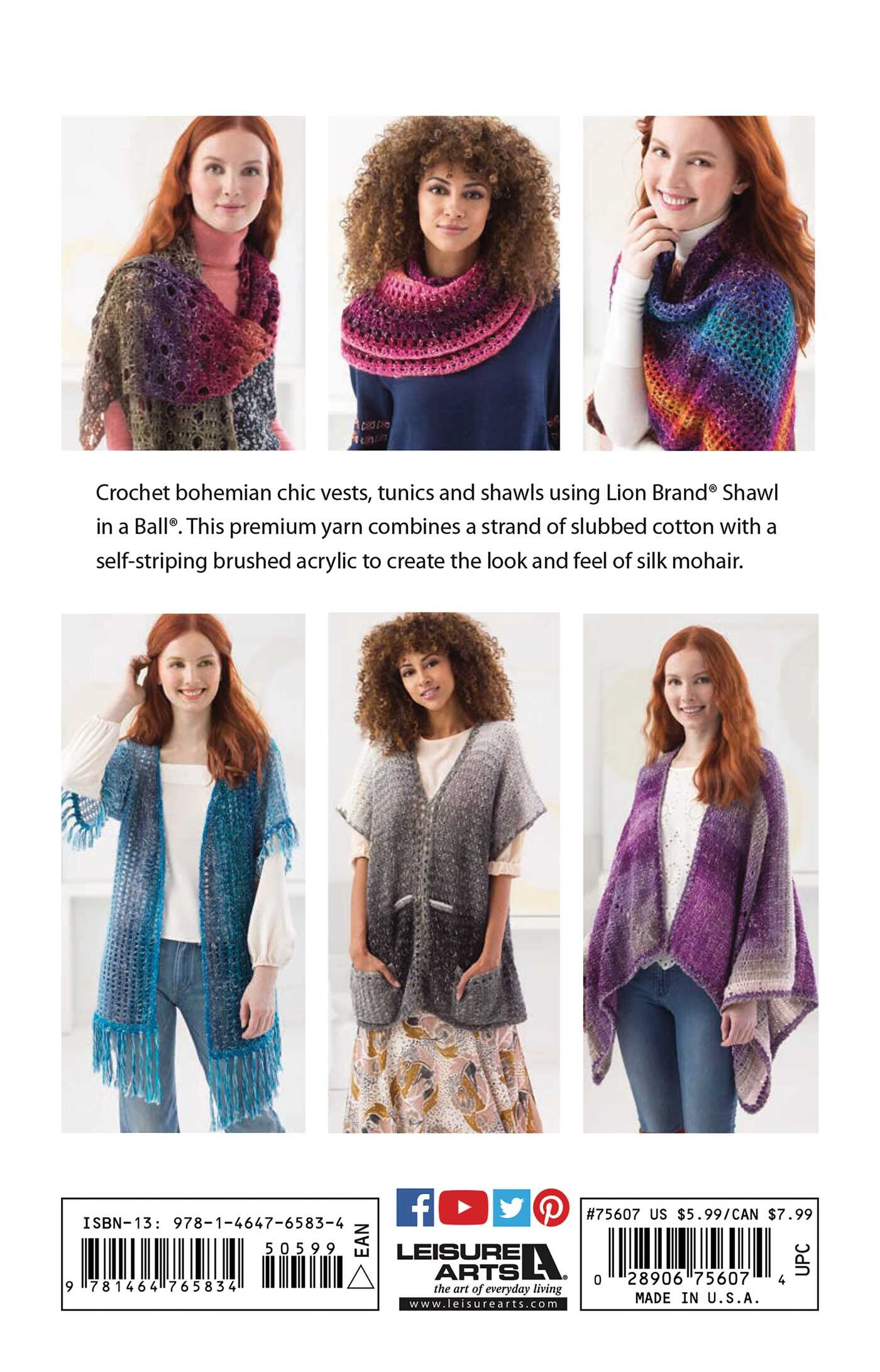 Shawls & Vests—Crochet 7 Bomenian Designs | Book by Leisure Arts ...