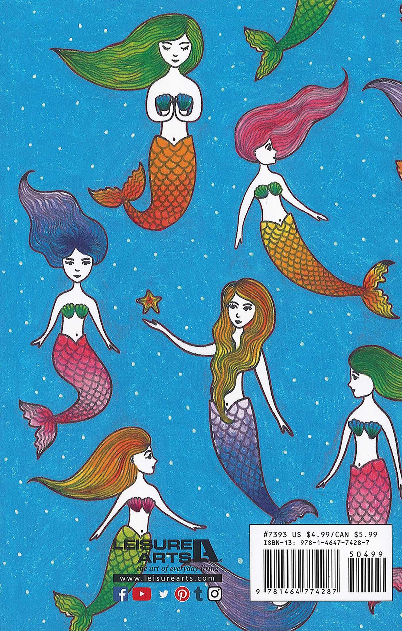 Color on the Go Mermaid at Heart Coloring Book | Book by Leisure Arts ...