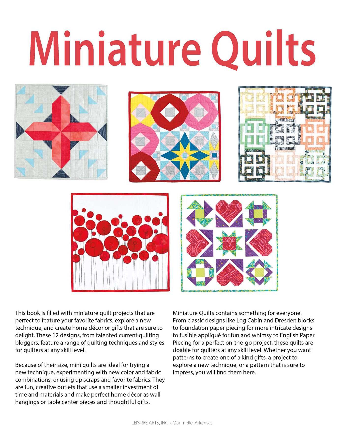 Miniature Quilts— 12 Tiny Projects That Make a Big Impression | Book by Leisure Arts | Official ...