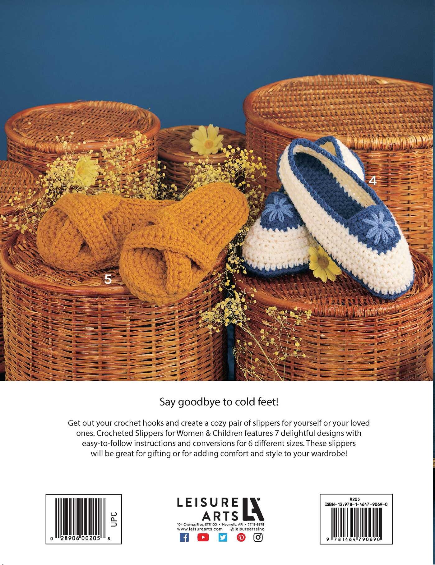 Crocheted Slippers for Women & Children | Book by Leisure Arts ...