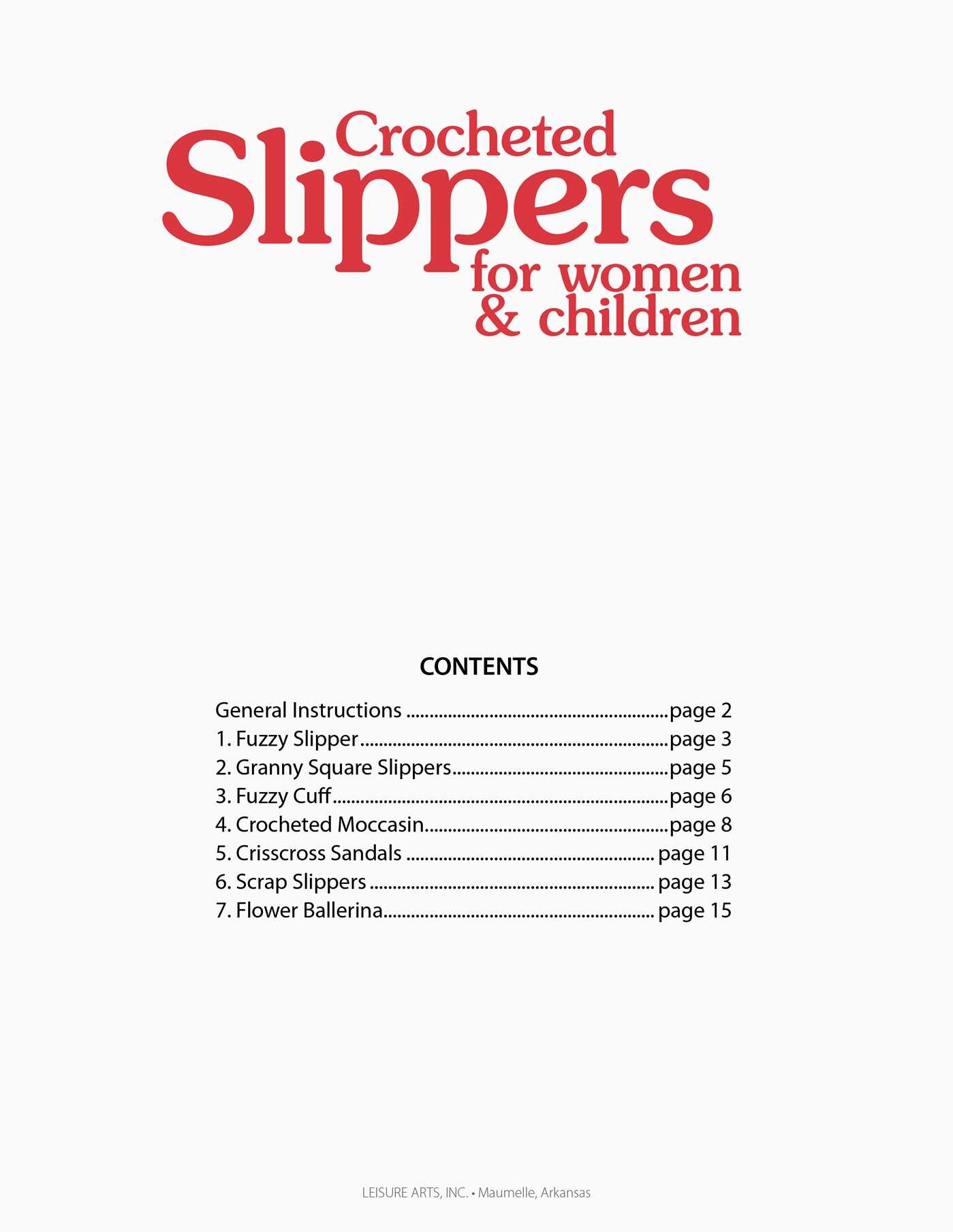 Crocheted Slippers for Women & Children | Book by Leisure Arts ...