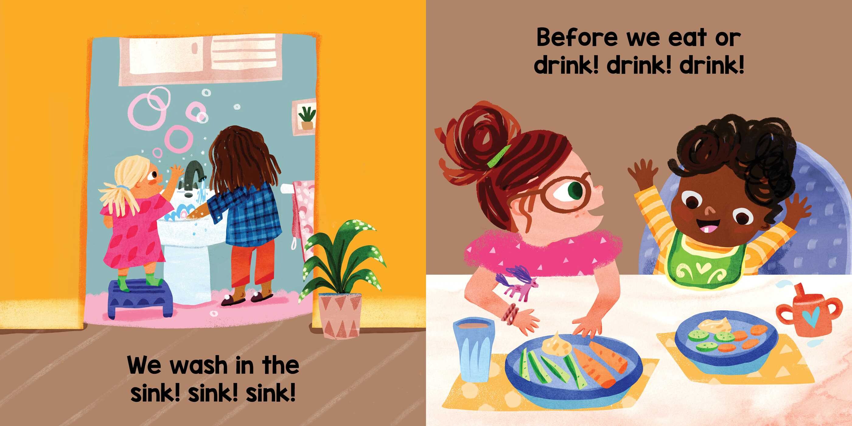 Wash! Wash! Wash! (A Baby Steps Hand Washing Board Book for Toddlers ...