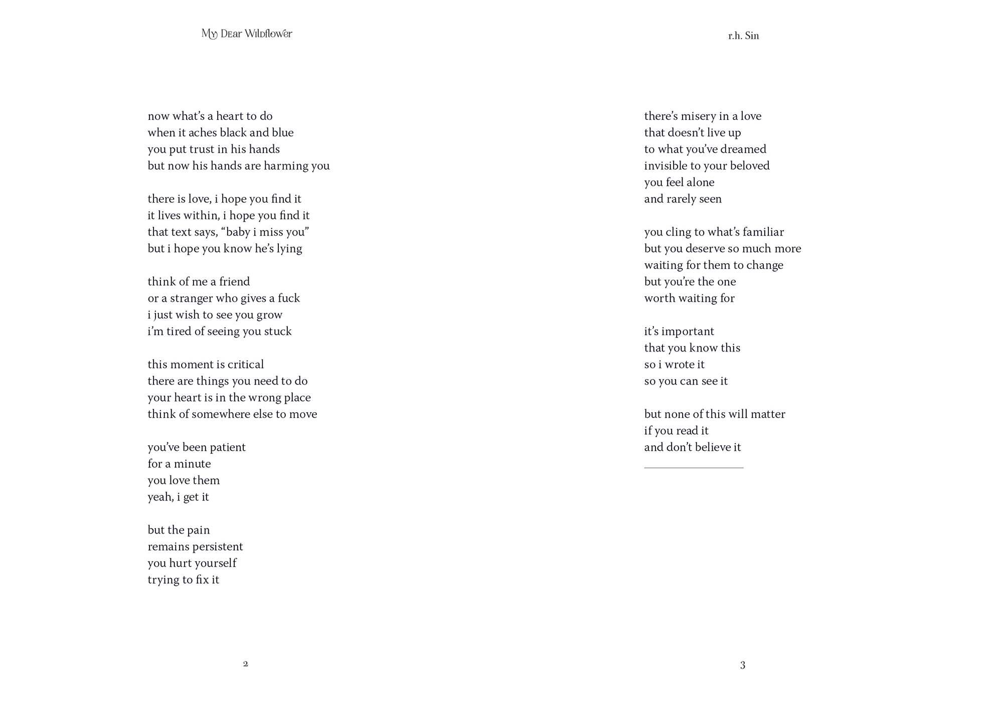 My Dear Wildflower | Book by r.h. Sin | Official Publisher Page | Simon ...