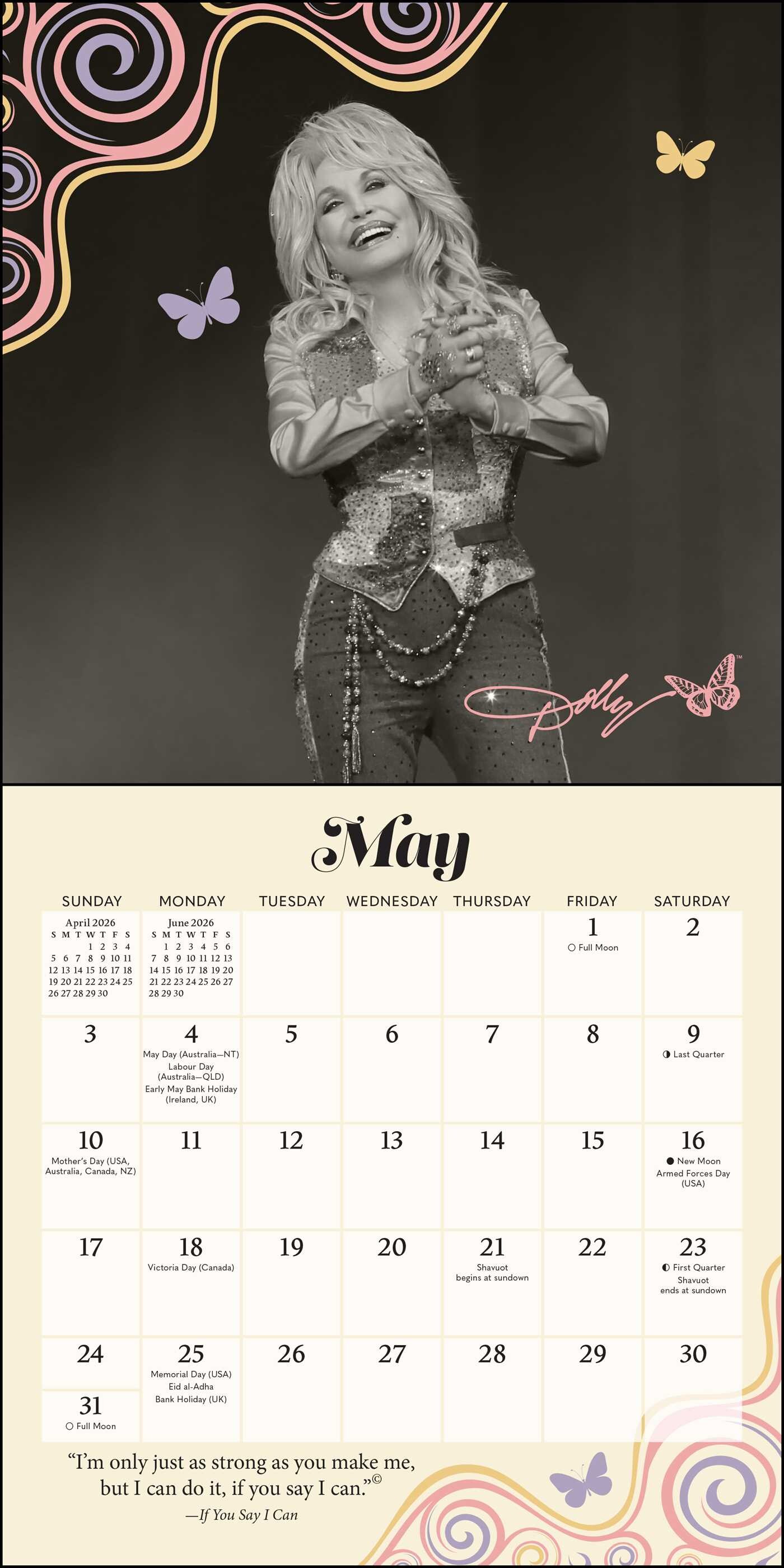 Dolly Parton: A Musical Legend 2026 Mini Wall Calendar - Book Summary ...