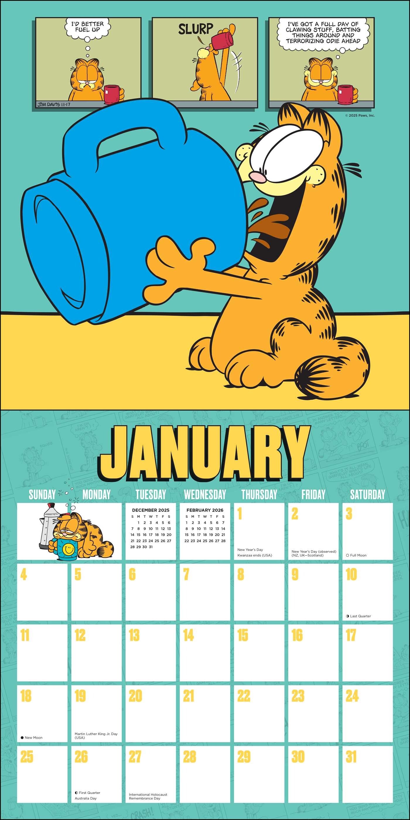 Garfield 2026 Wall Calendar - Book Summary & Video | Official Publisher ...