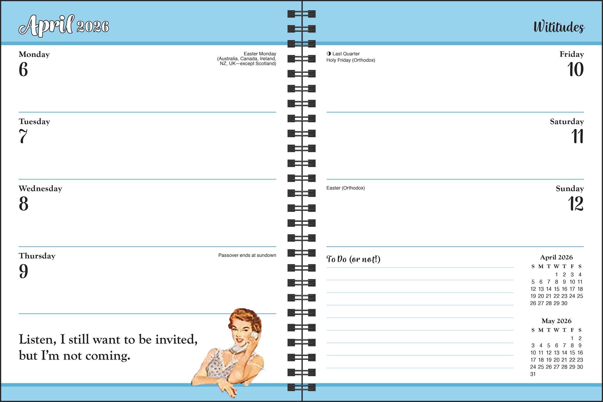 Wititudes 16-Month 2025-2026 Weekly/Monthly Planner Calendar - Book ...