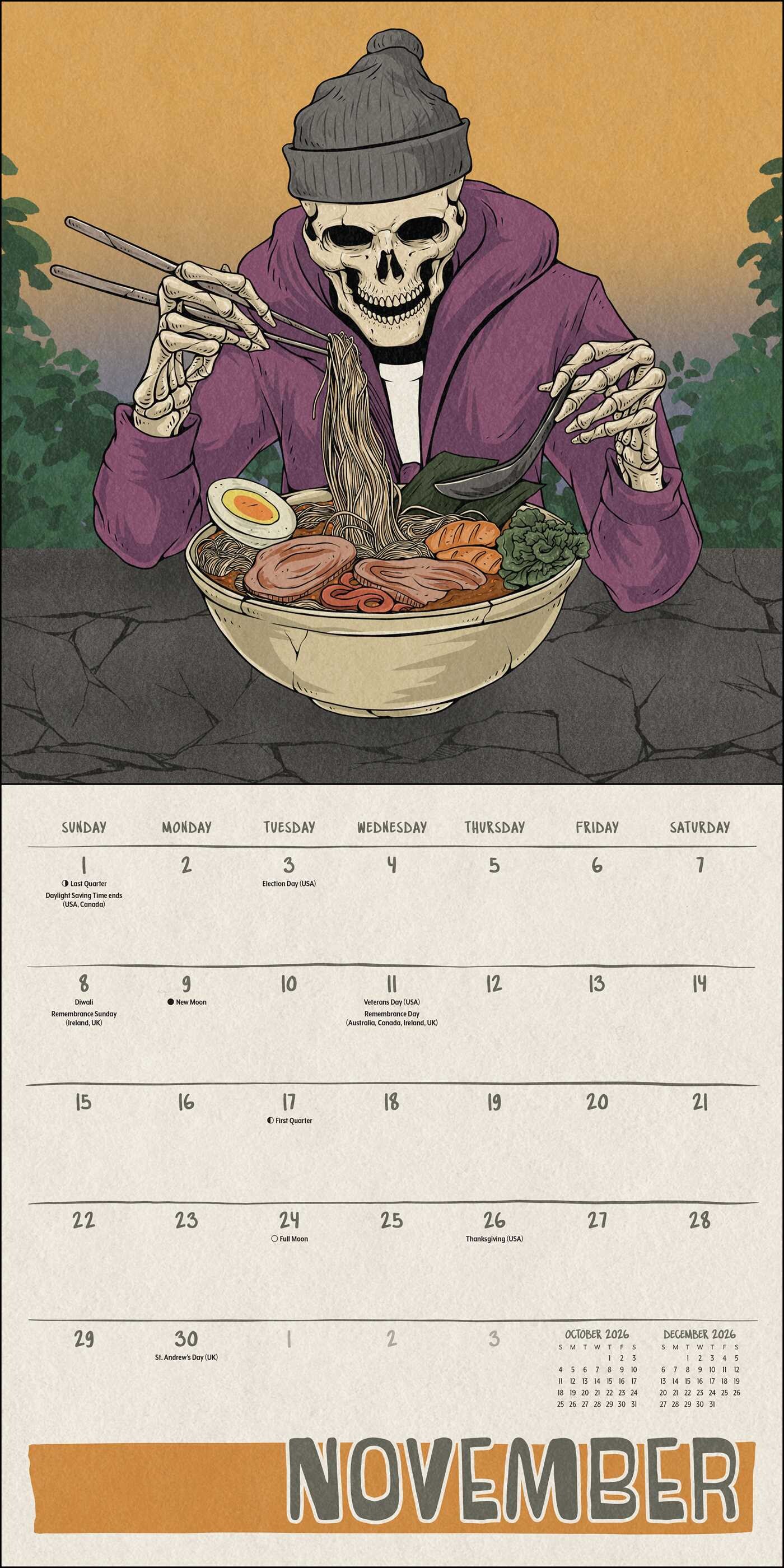 Death Takes a Holiday 2026 Wall Calendar - Book Summary & Video ...