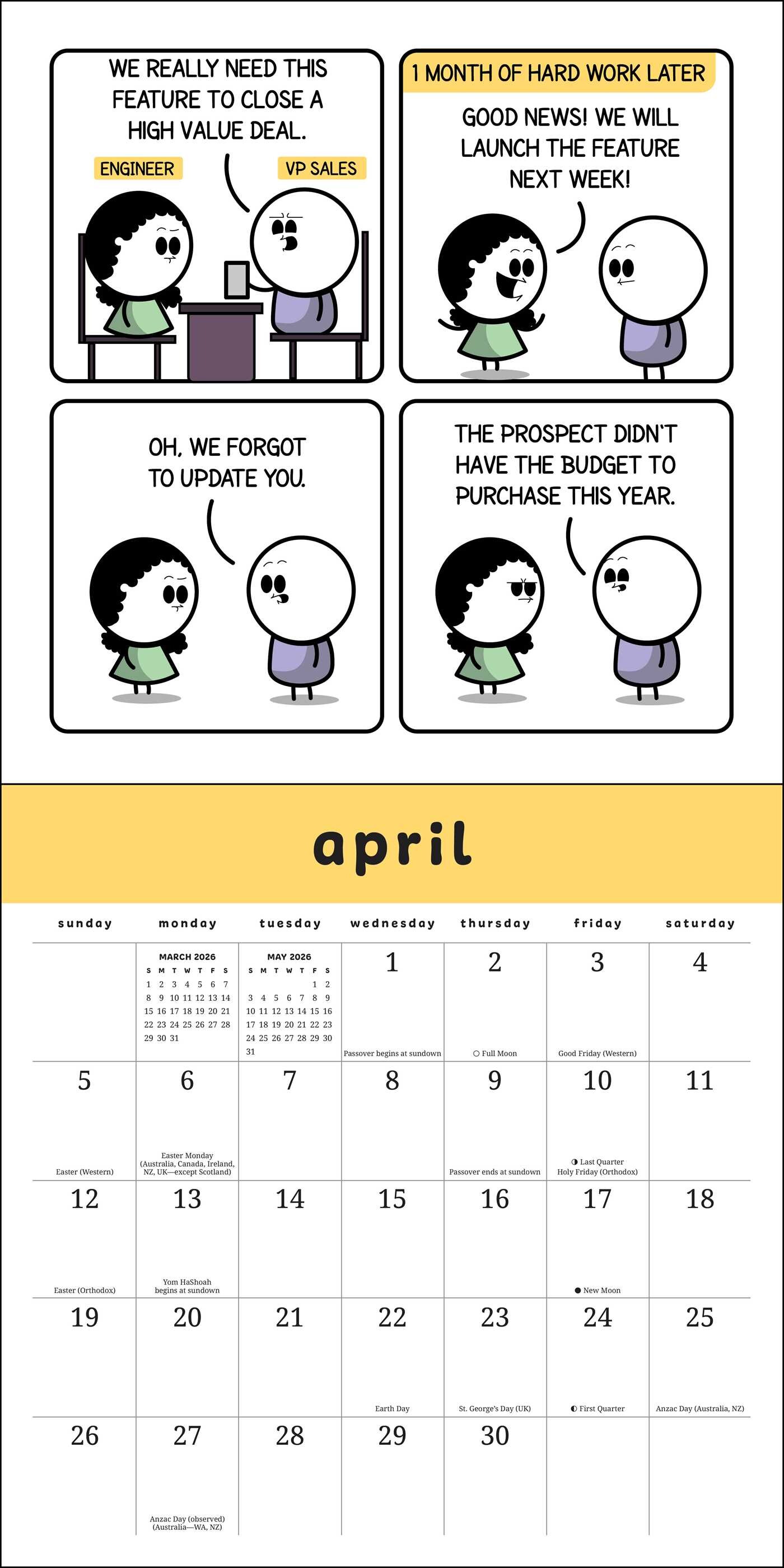 Work Chronicles 2026 Wall Calendar - Book Summary & Video | Official ...