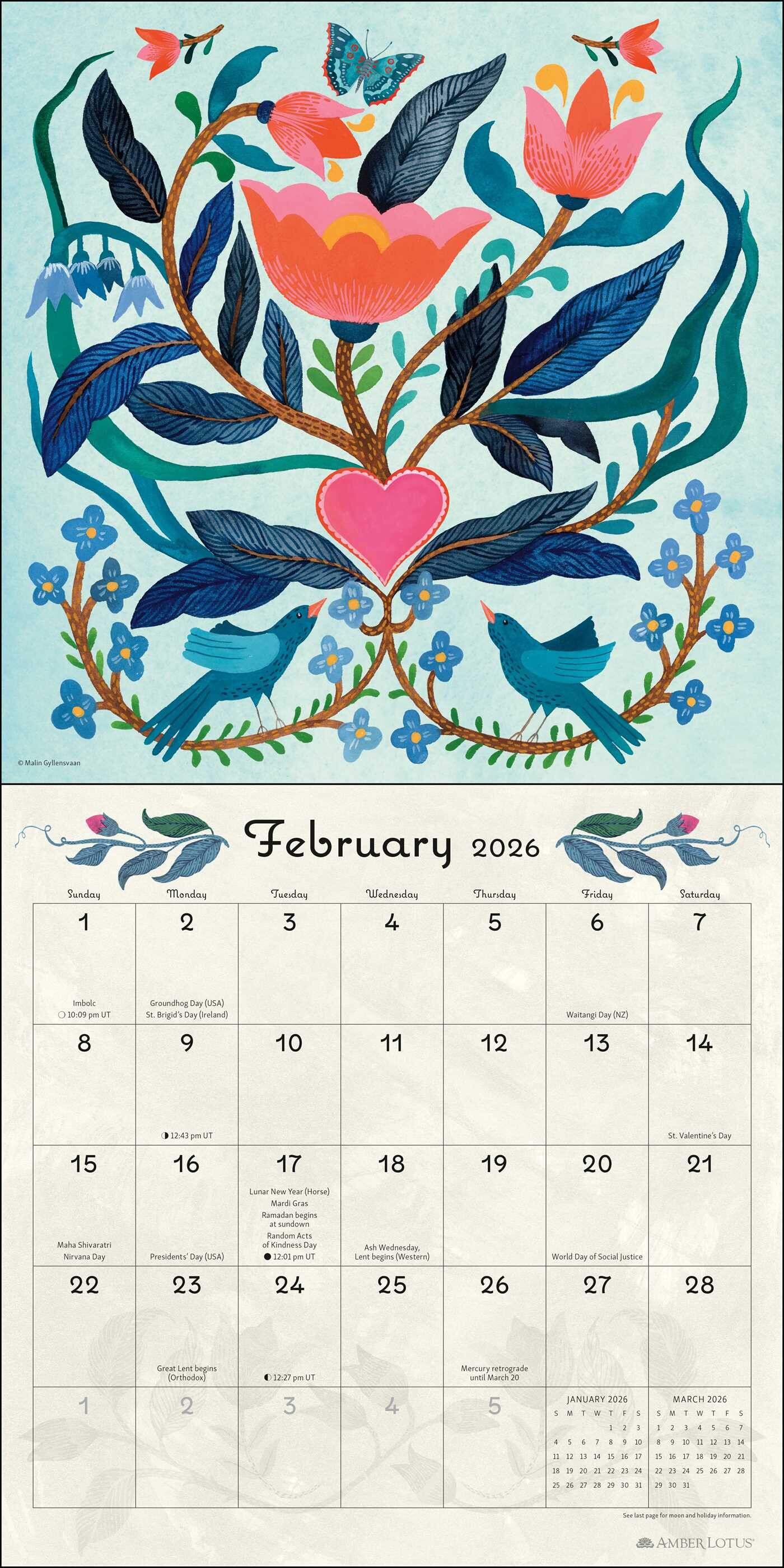 Flora & Fauna 2026 Wall Calendar - Book Summary & Video | Official ...