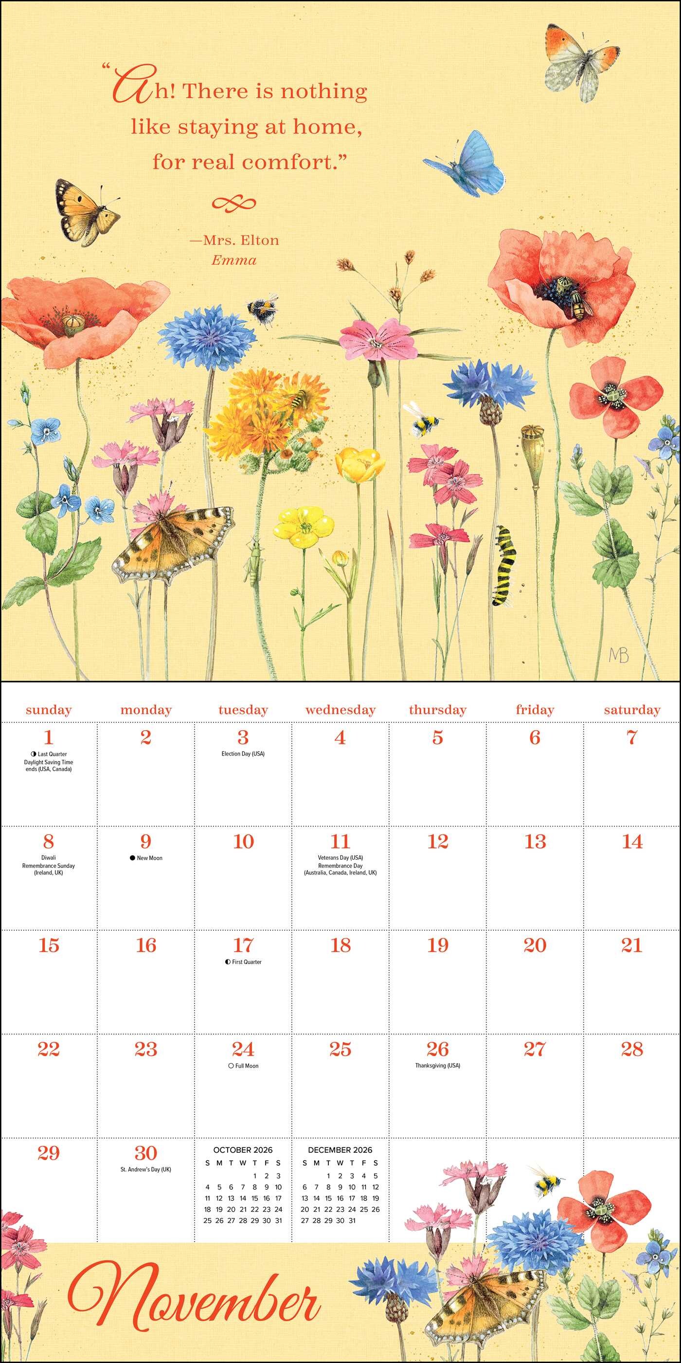 The Quotable Jane Austen 2026 Wall Calendar - Book Summary & Video ...