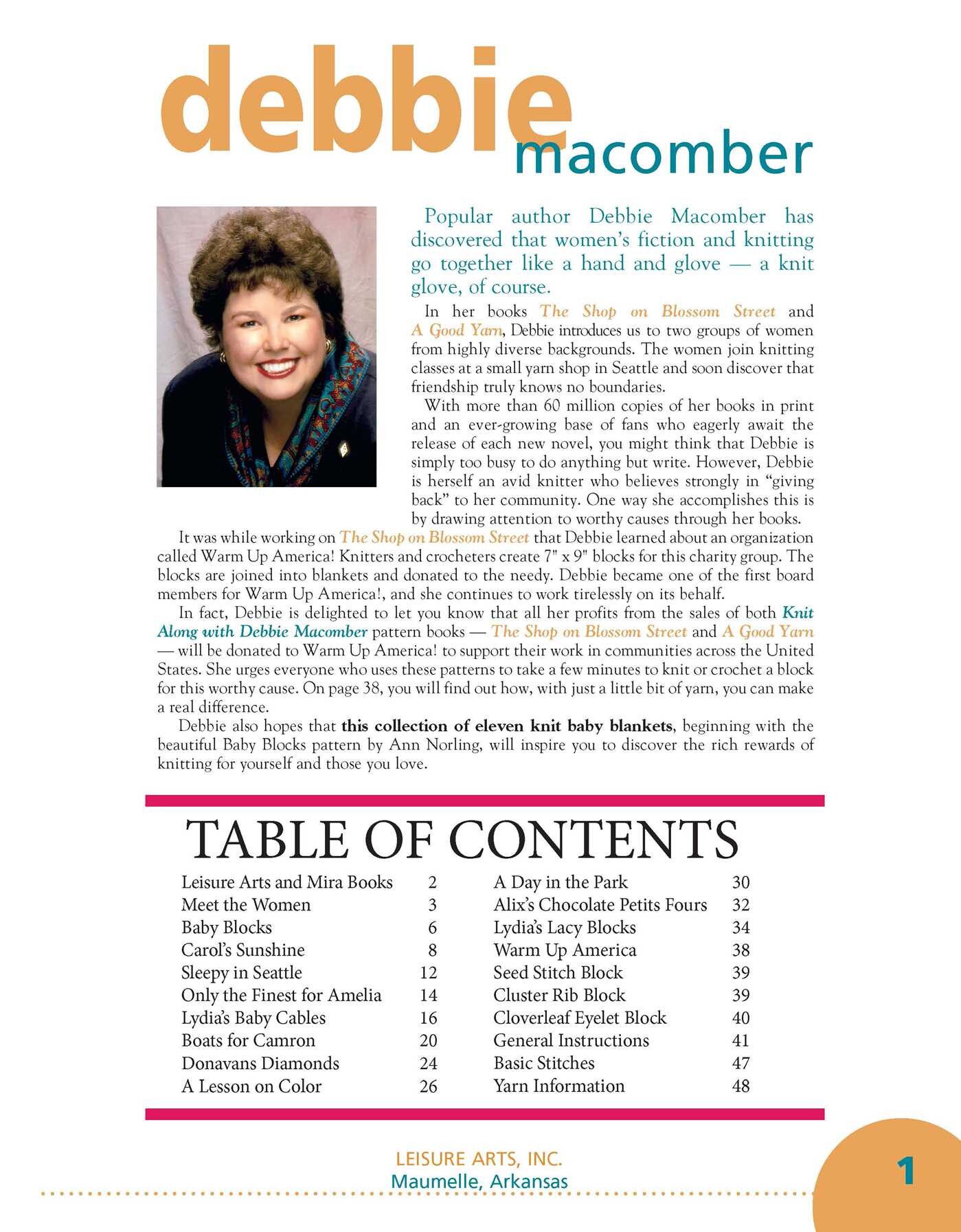 Knit Along with Debbie Macomber—The Shop on Blossom Street | Book by ...