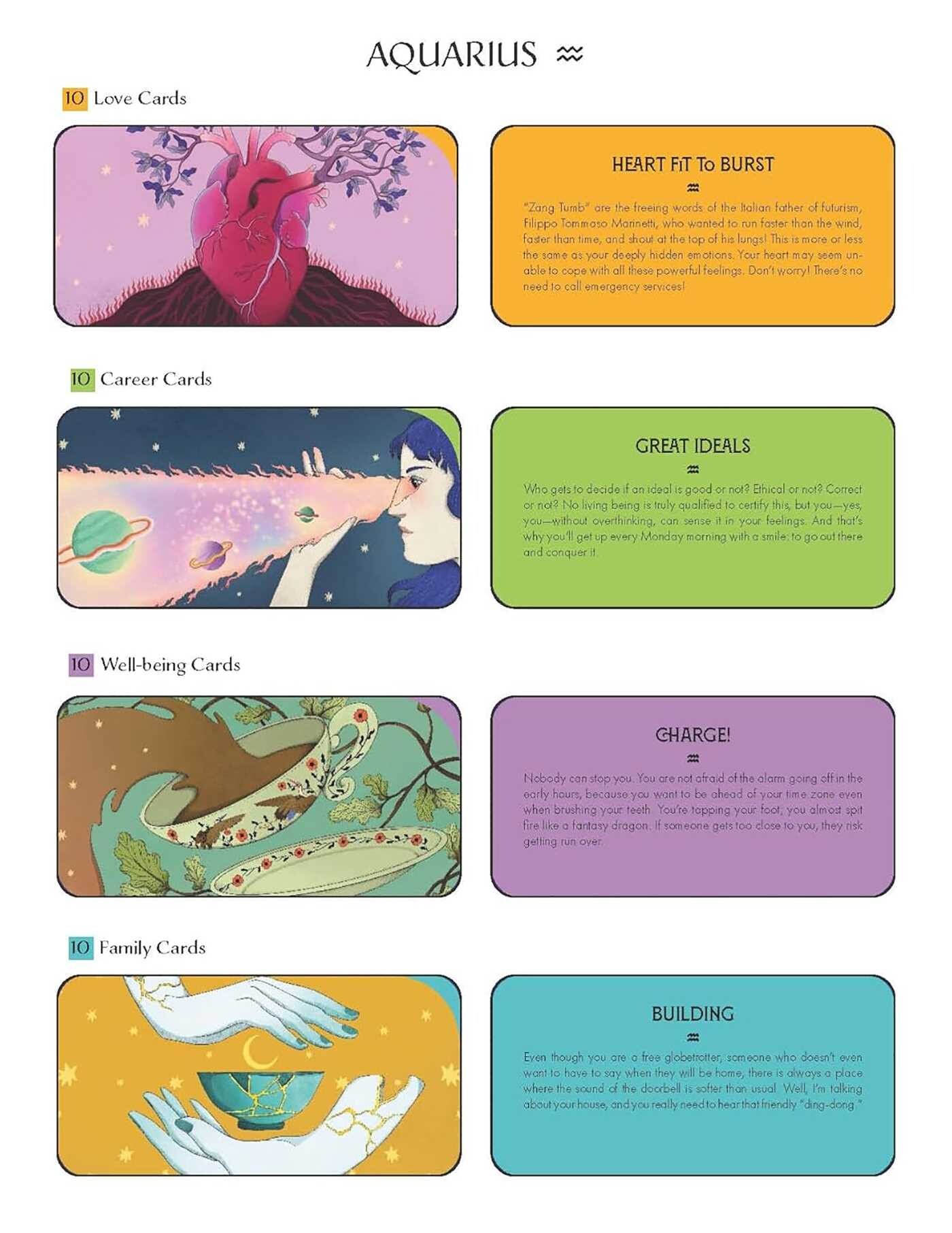 Aquarius Pocket Zodiac Cards - Book Summary & Video | Official ...