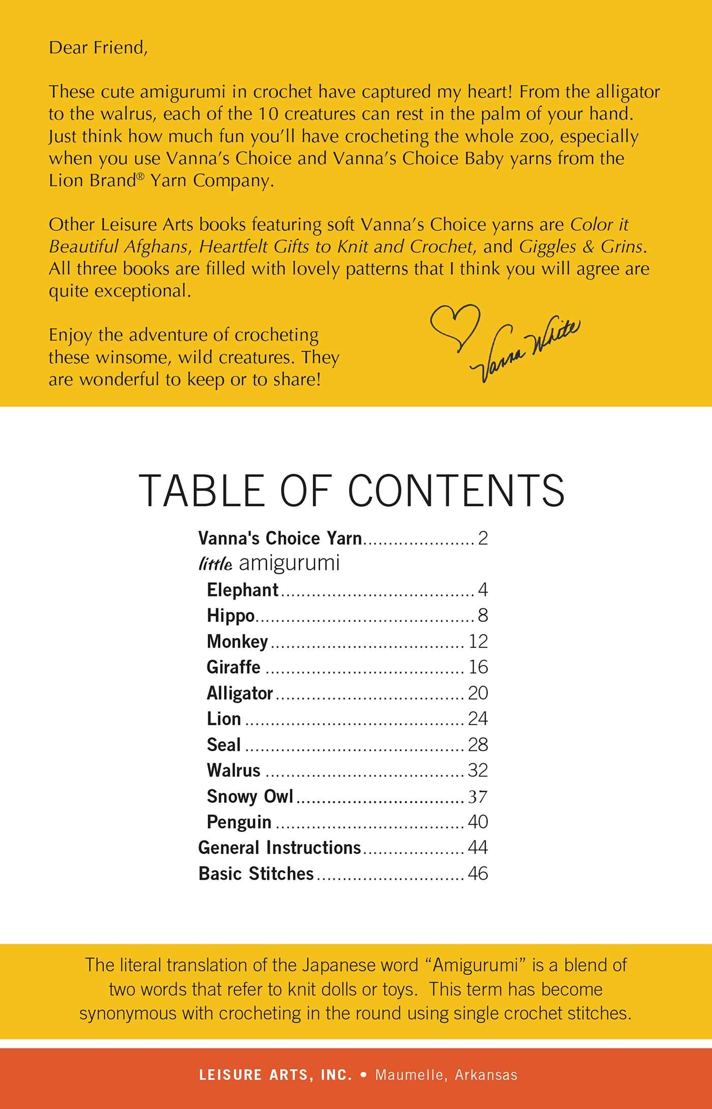 Vanna's Easy Crochet Critters | Book by Leisure Arts | Official ...