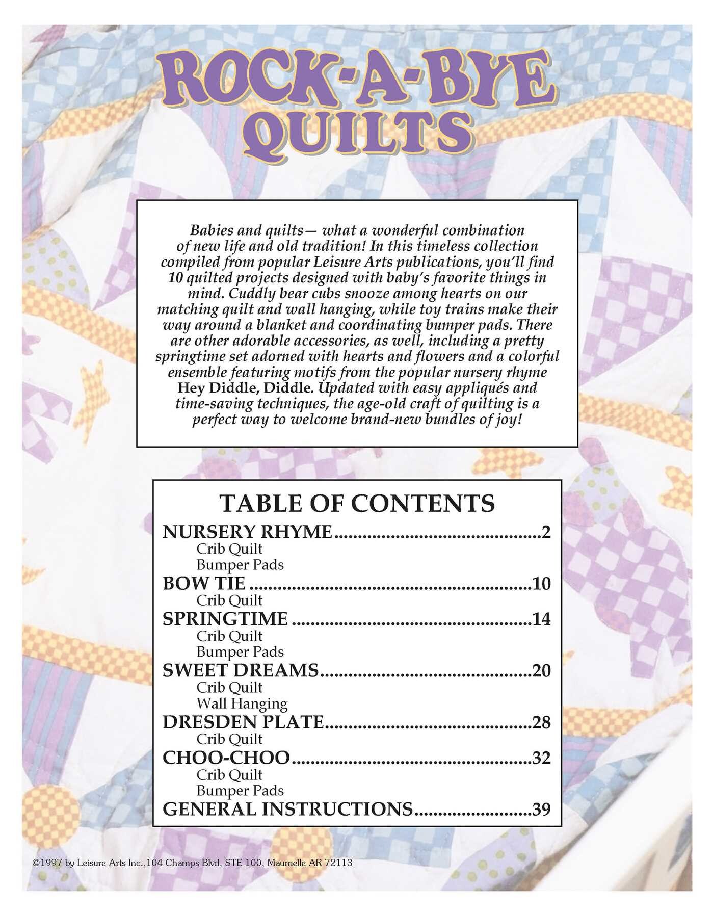 Rock-a-Bye Quilts | Book by Leisure Arts | Official Publisher Page ...