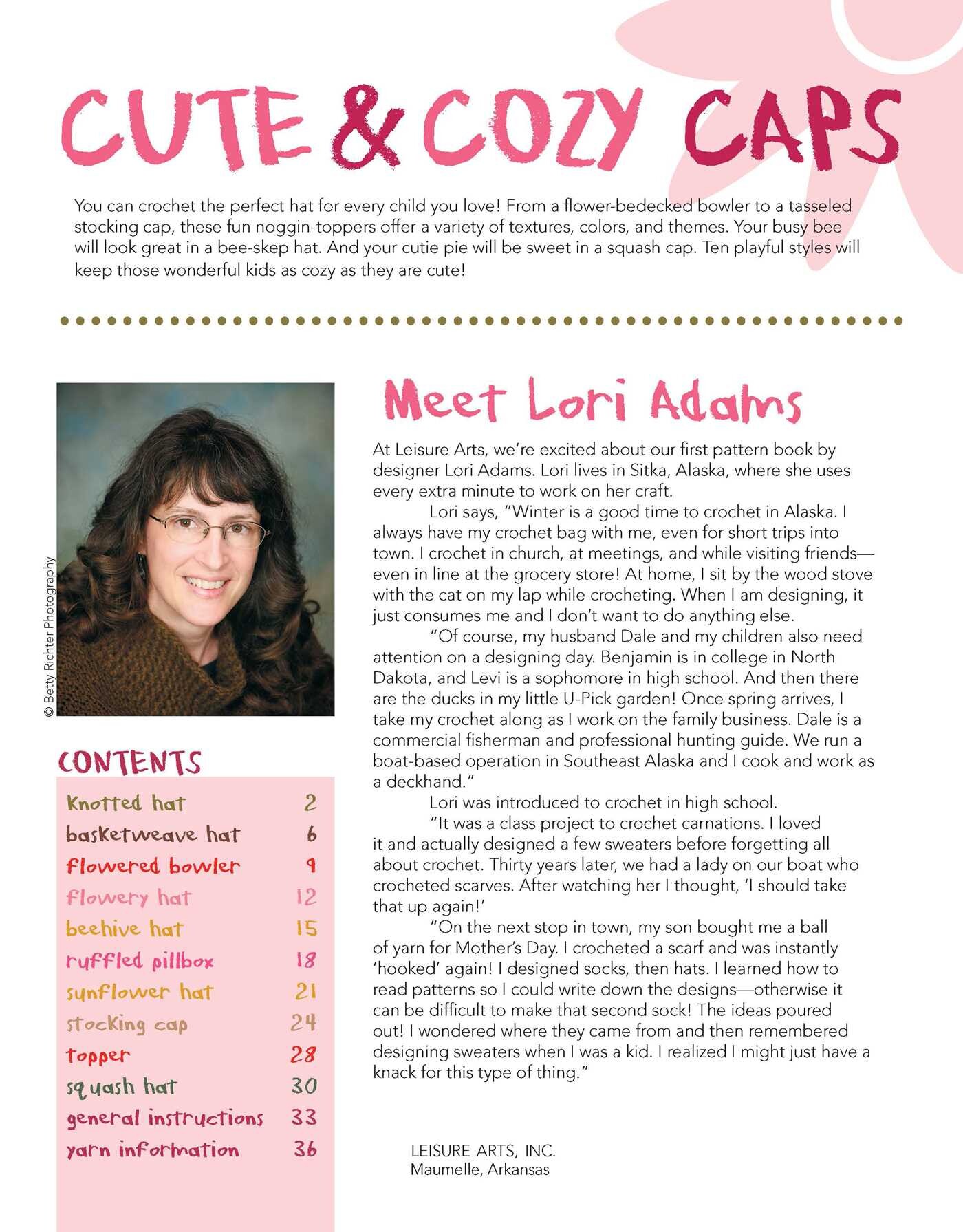 Cute & Cozy Caps | Book by Lori Adams | Official Publisher Page | Simon ...
