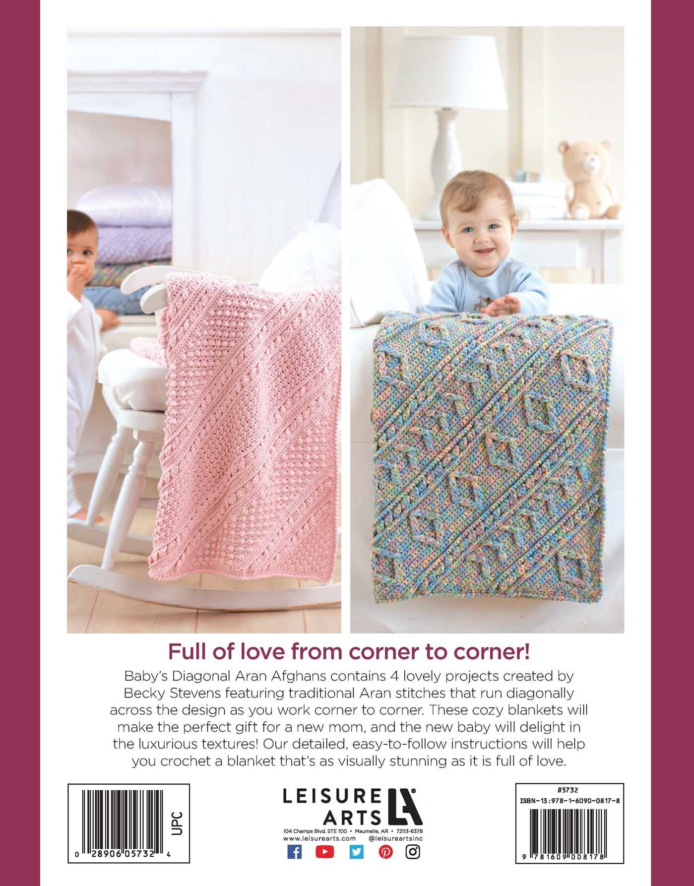 Baby's Diagonal Aran Afghans | Book by Becky Stevens | Official ...