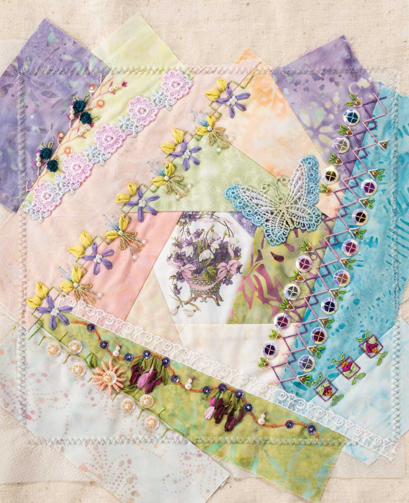More Stunning Stitches for Crazy Quilts | Book by Kathy Seaman Shaw ...